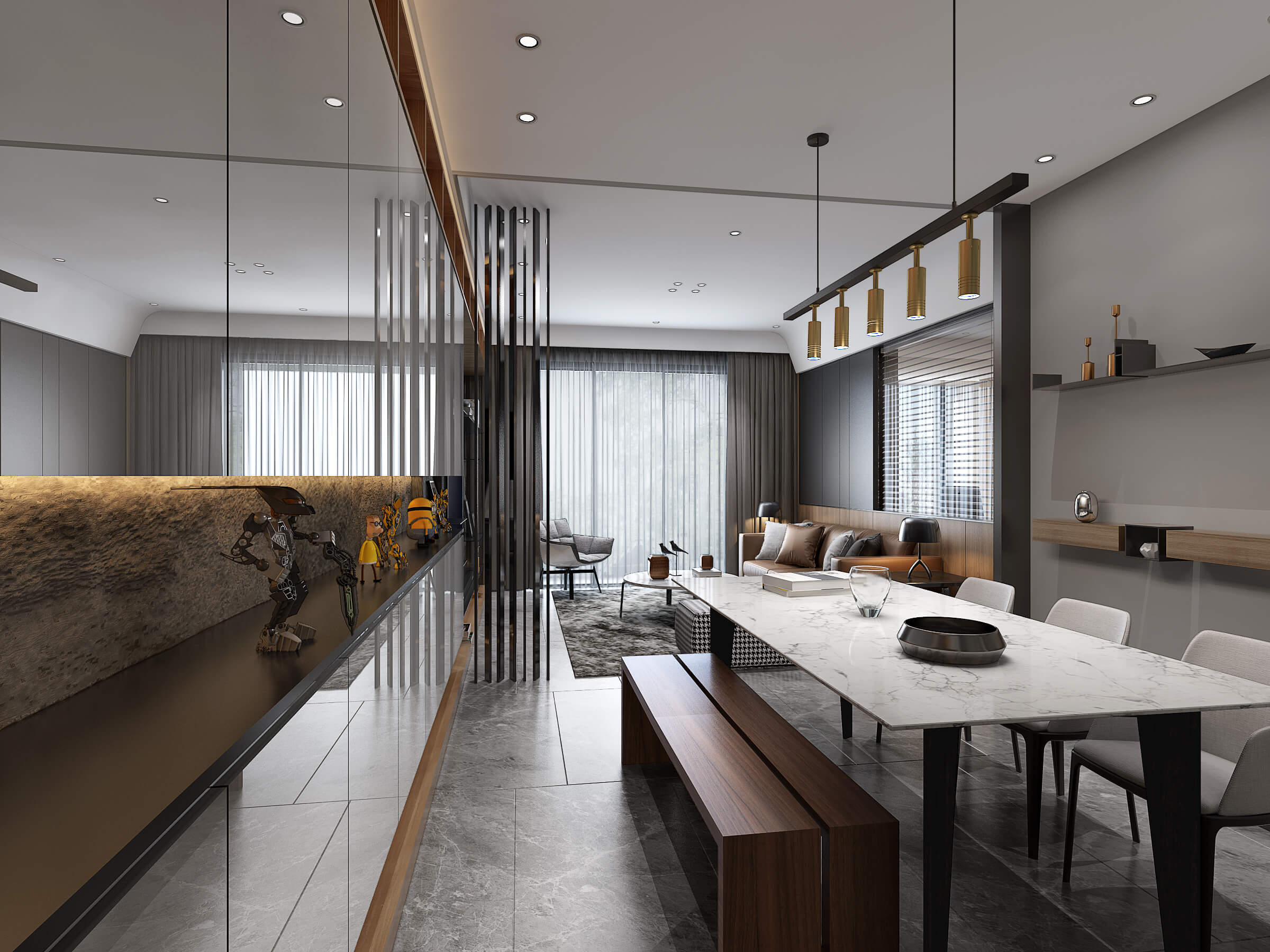 Indoor Living Room - 3D Model by zjls9933