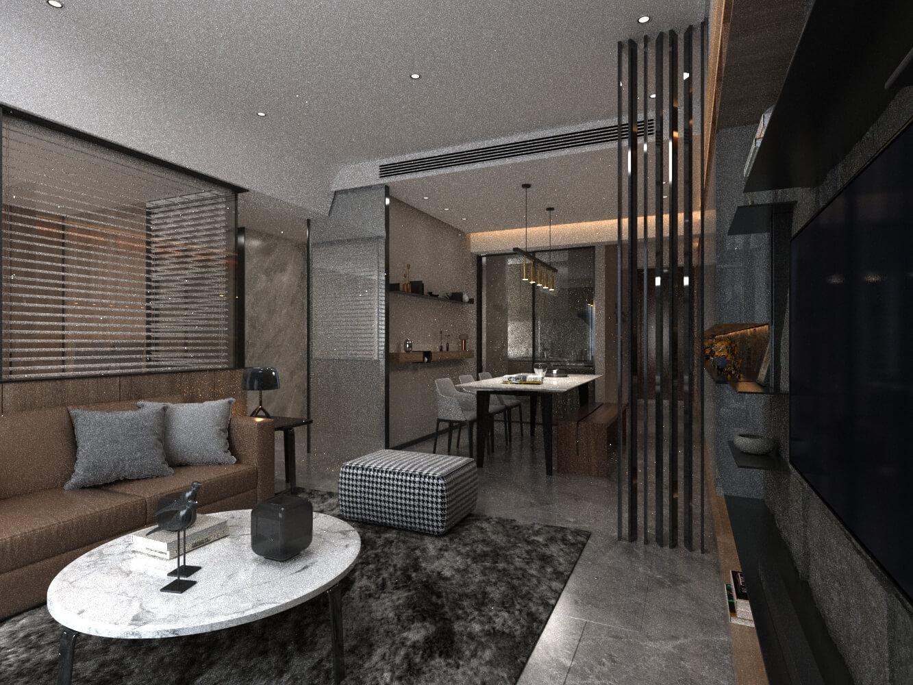 Indoor Living Room - 3D Model by zjls9933