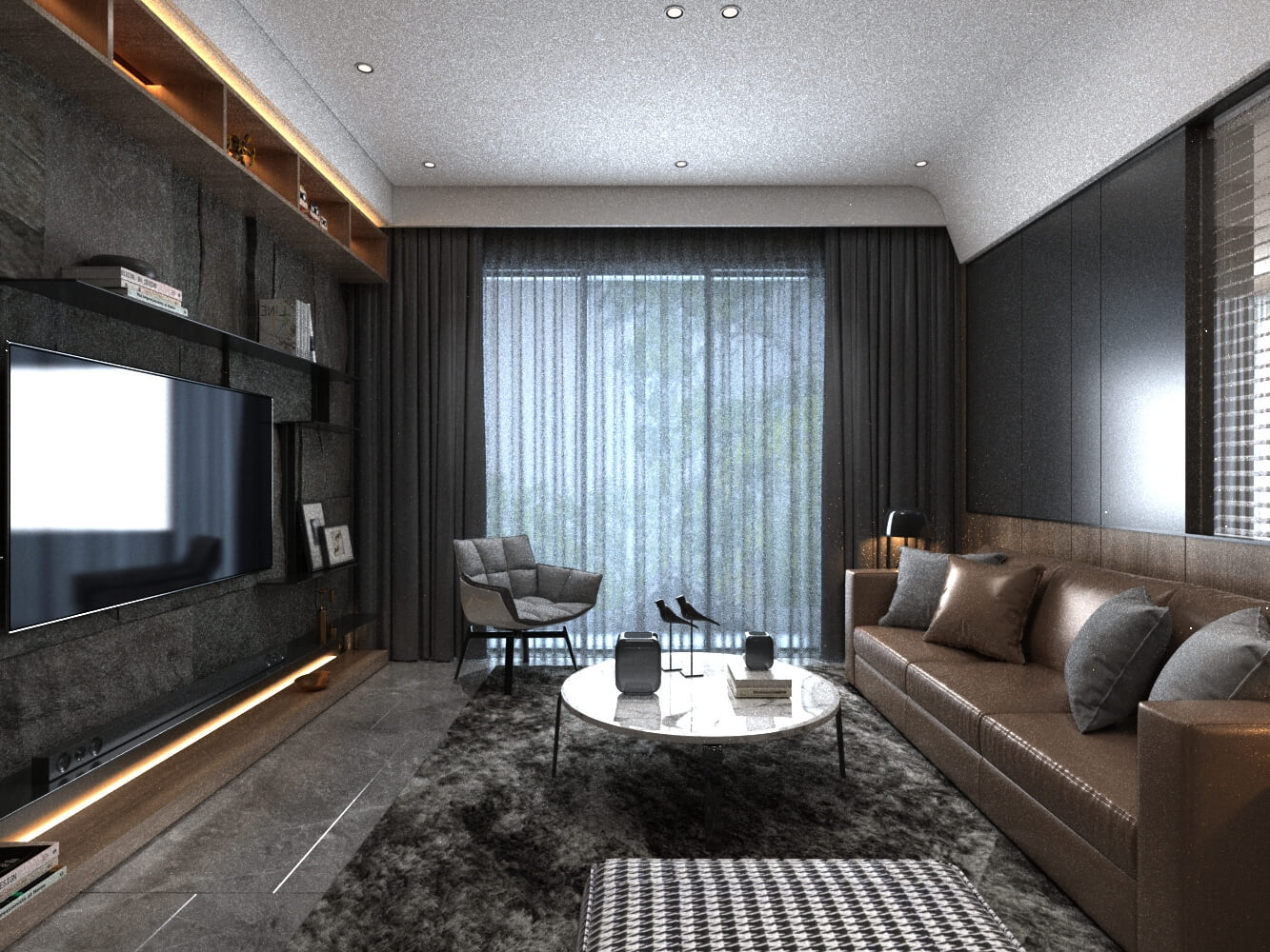 Indoor Living Room - 3D Model by zjls9933