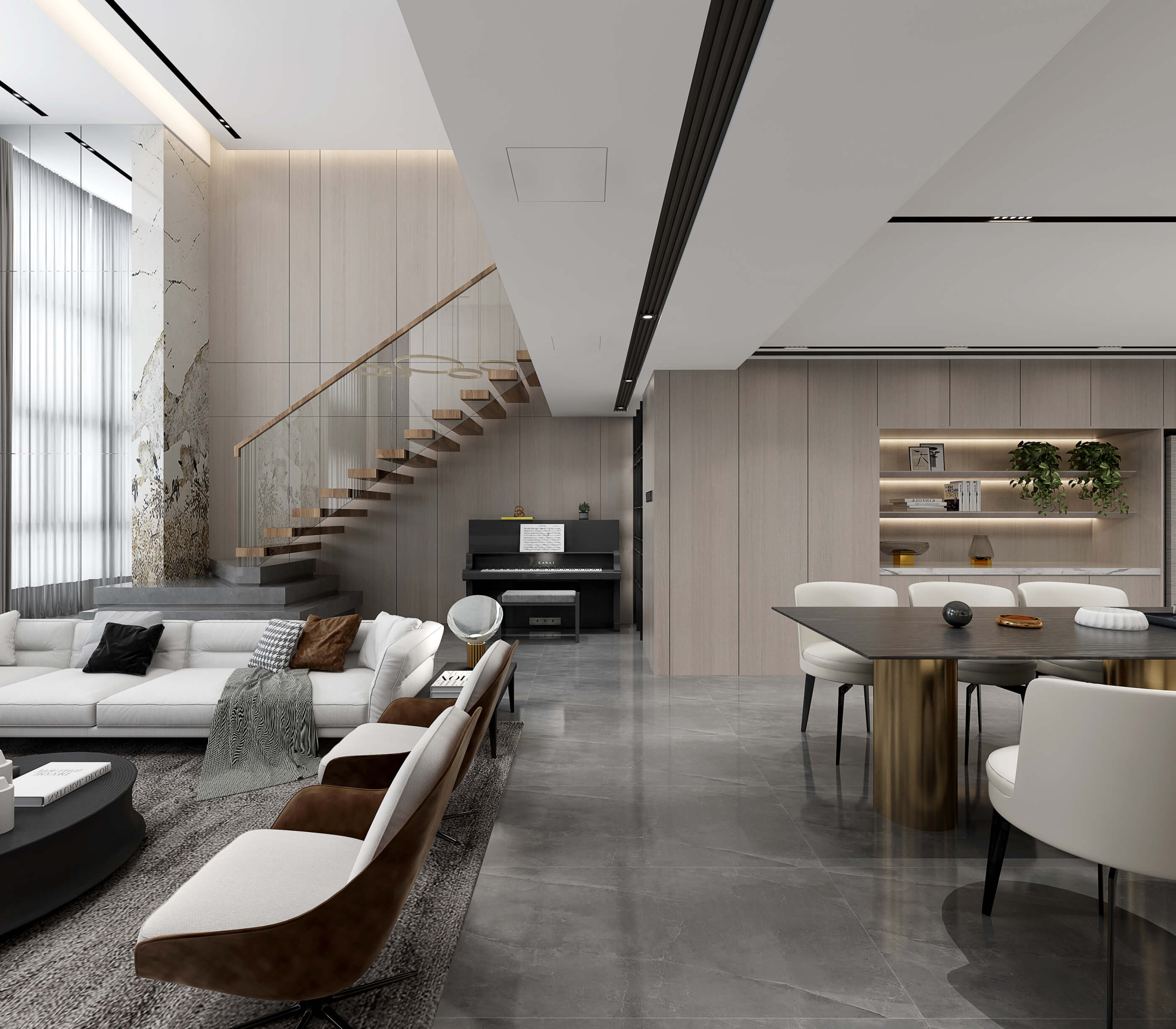 Indoor Living Room - 3D Model by zjls9933