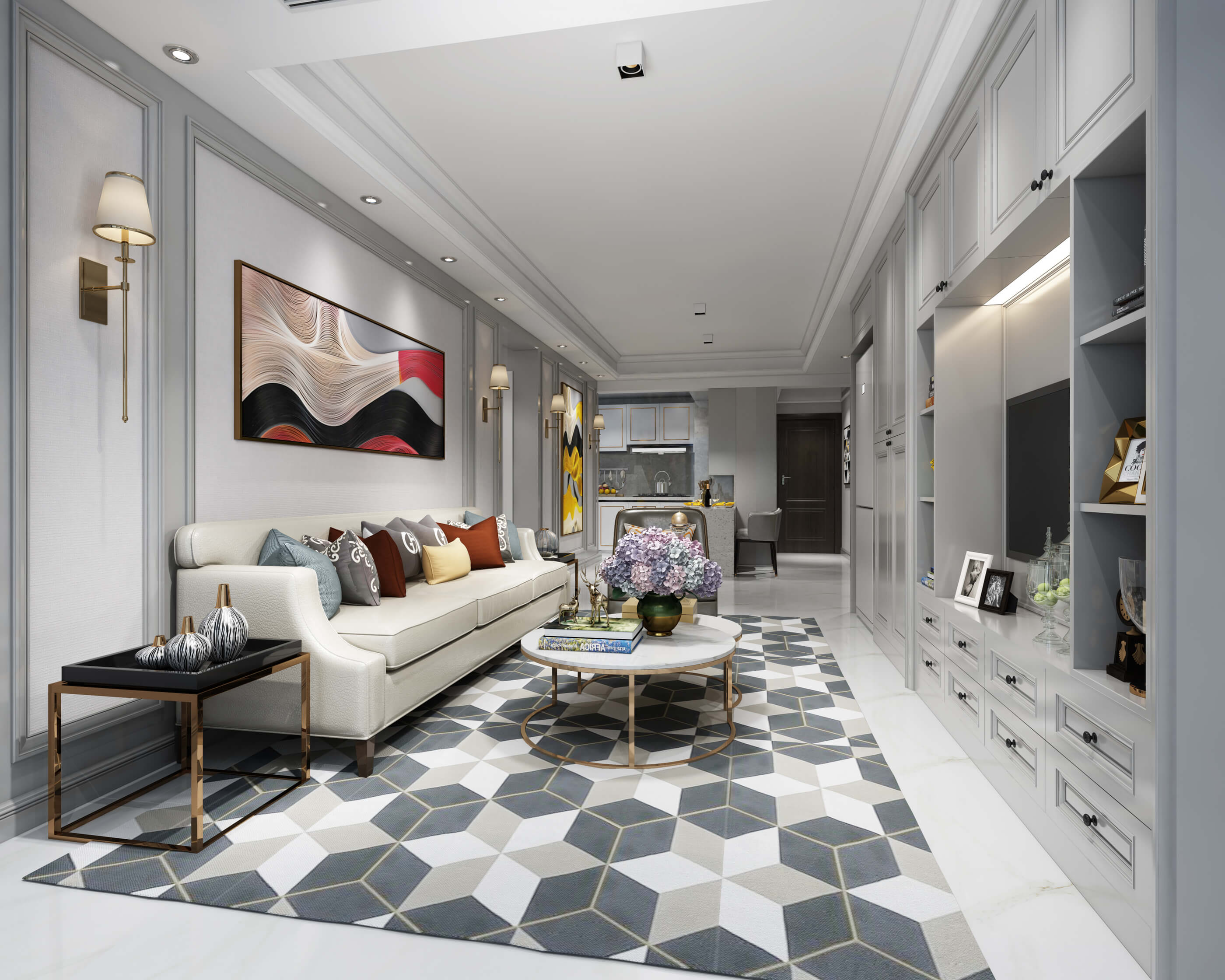 Indoor Living Room - 3D Model by zjls9933