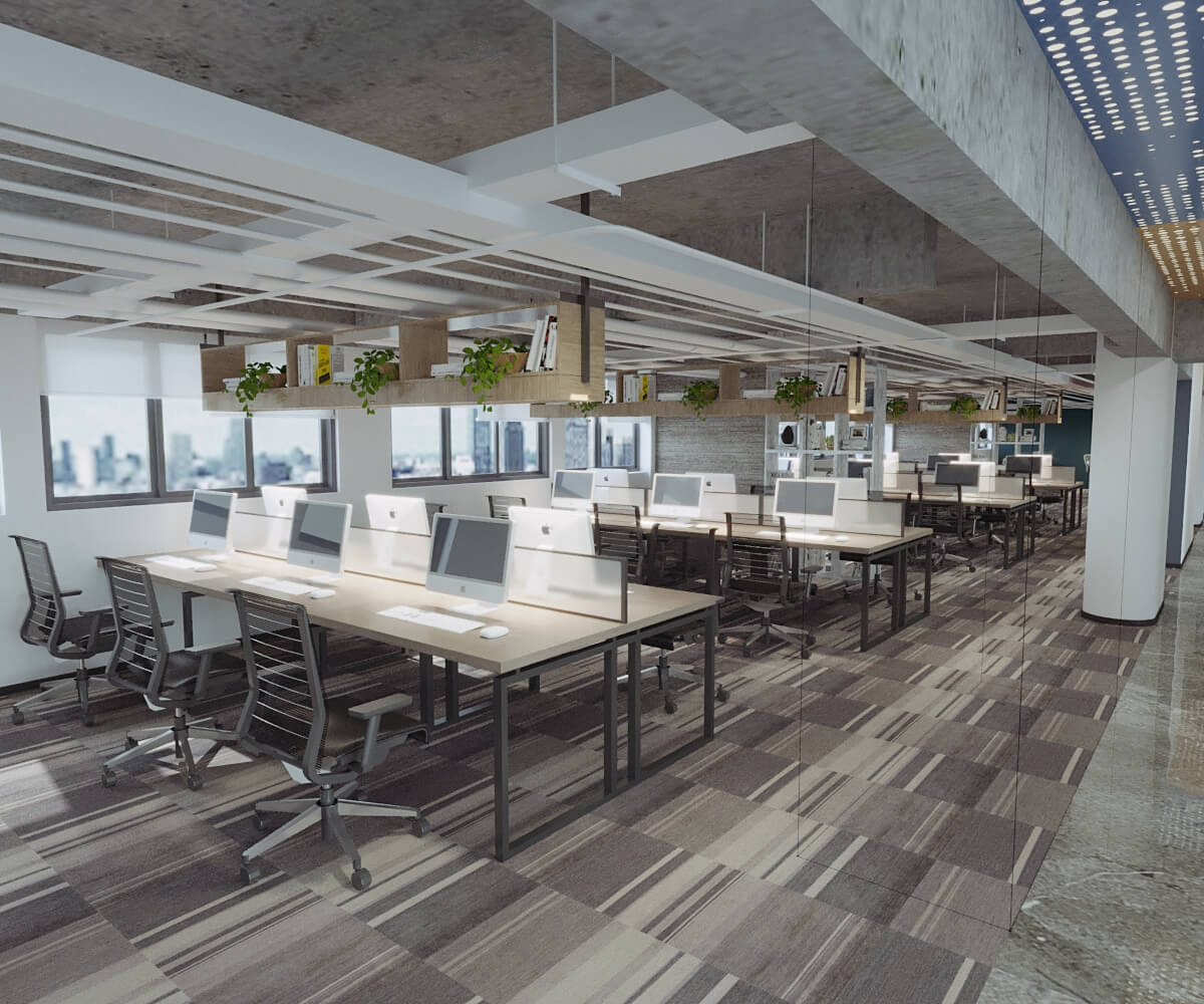 Internal Design, Office Space, Office, Collective Office - 3D Model by ...