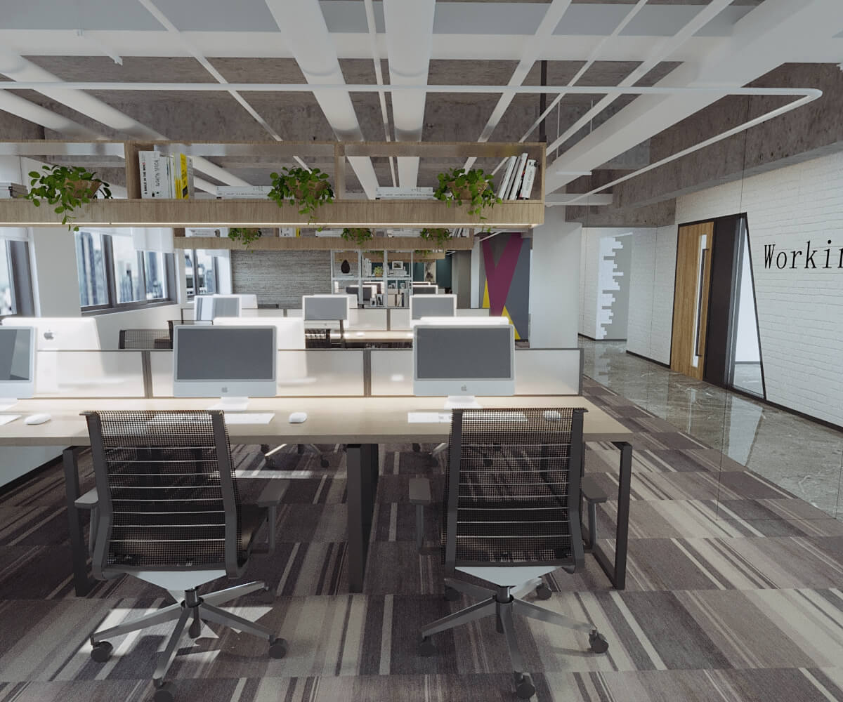 Internal Design, Office Space, Office, Collective Office - 3D Model by ...