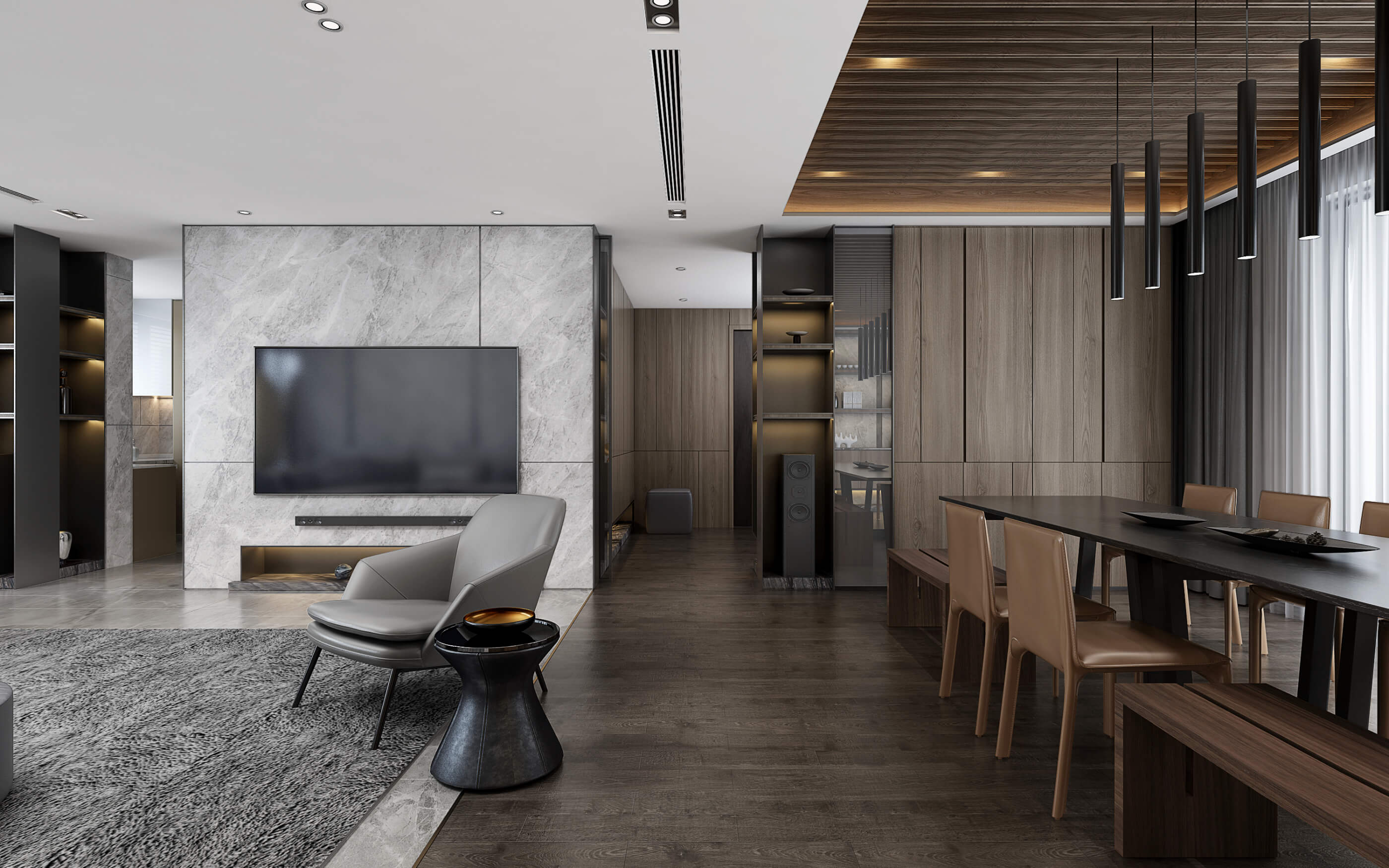 Indoor Living Room - 3D Model by zjls9933