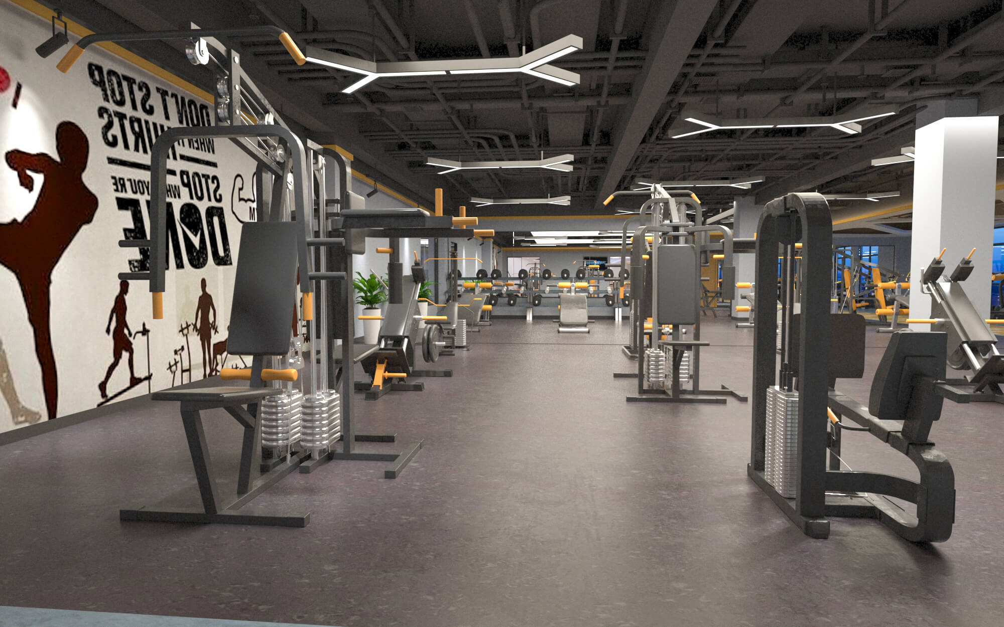 Internal Design Gym - 3D Model by zjls9933