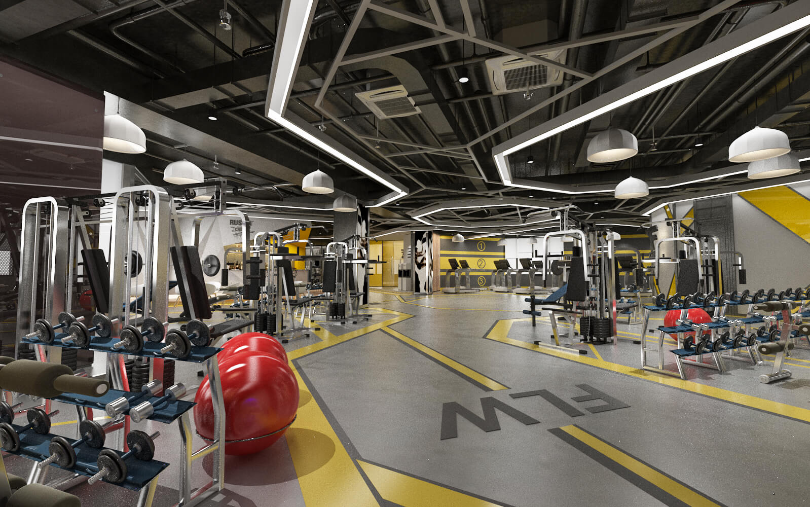 Internal Design Gym - 3D Model by zjls9933