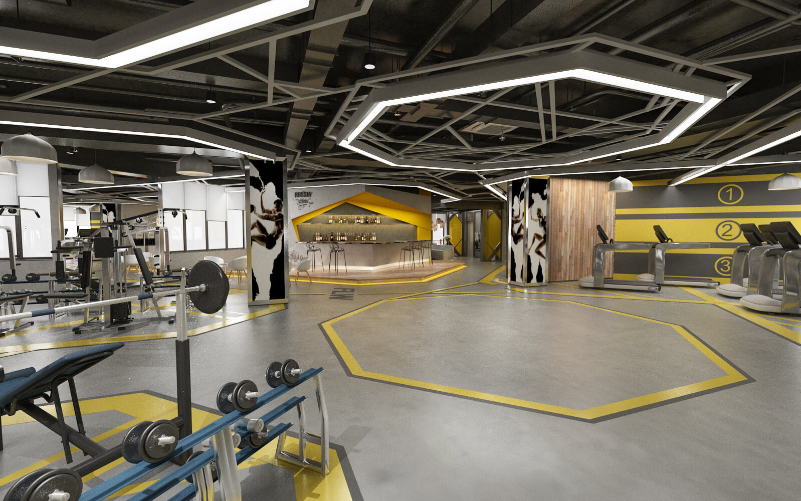 Internal Design Gym - 3D Model by zjls9933