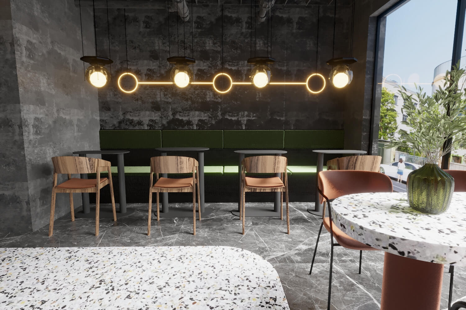 Restaurant, Caf É, Hotel, Bar - 3D Model by zjls9933