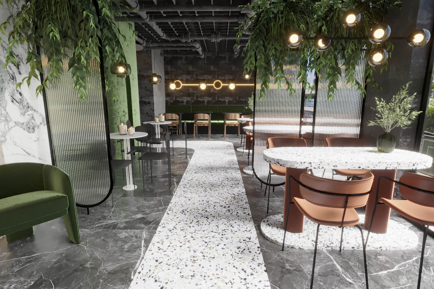 Restaurant, Caf É, Hotel, Bar - 3D Model by zjls9933