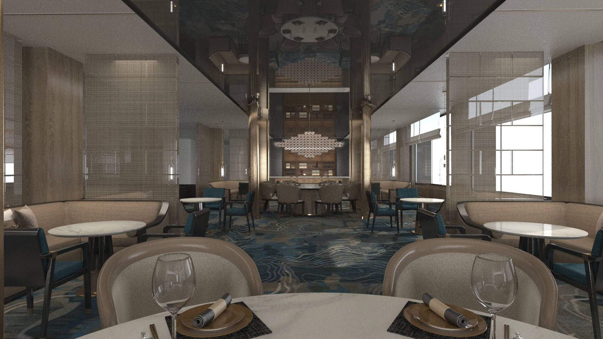 Restaurant Cafe Hotels Bar - 3D Model by zjls9933