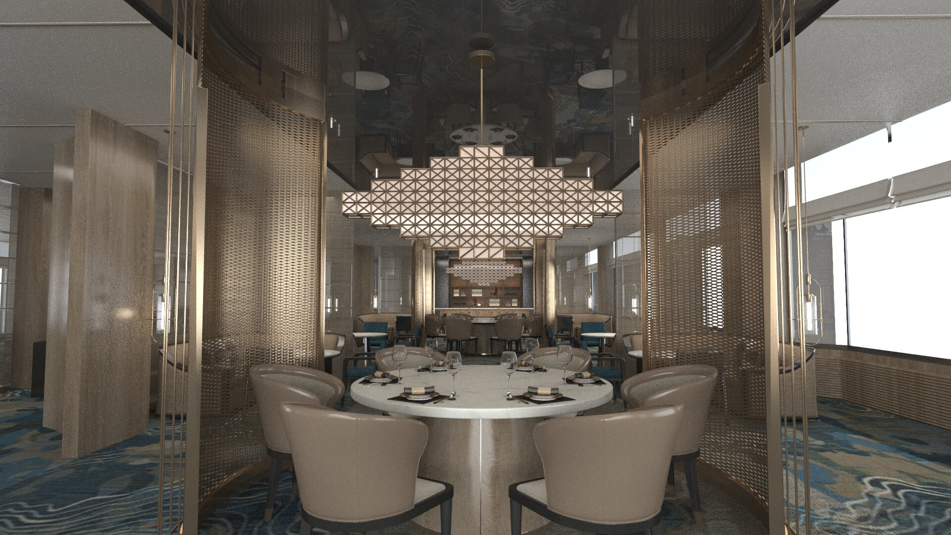 Restaurant Cafe Hotels Bar - 3D Model by zjls9933