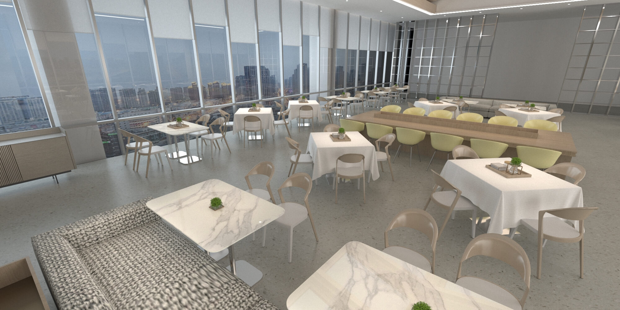 Restaurant Cafe Hotels Bar - 3D Model by zjls9933