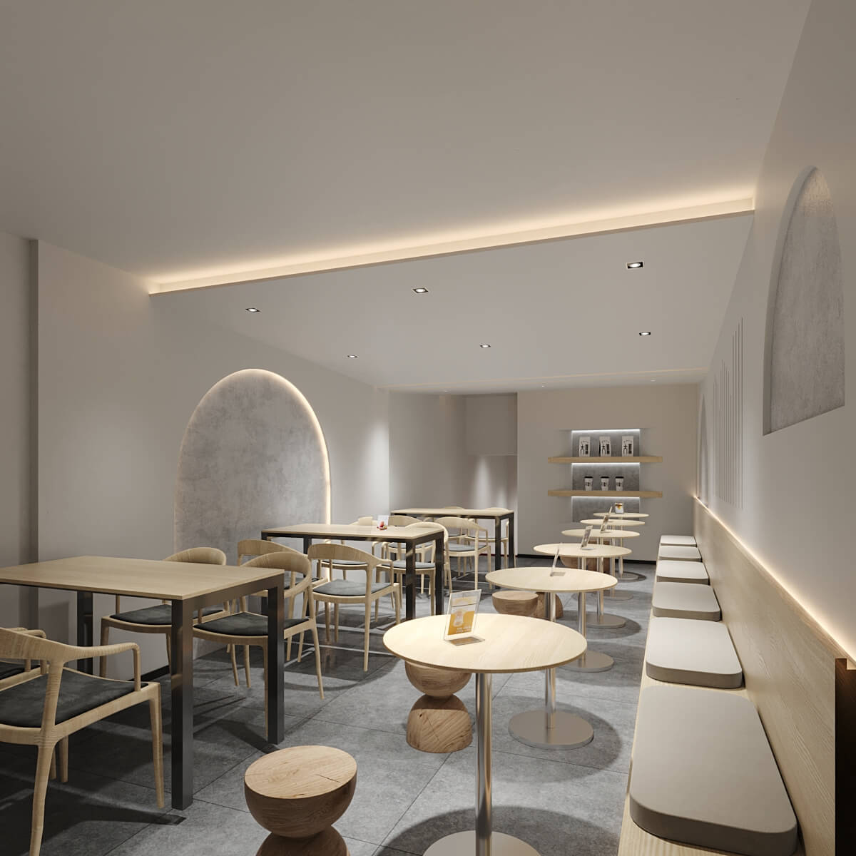 Restaurant, Coffee Shop, Milk Tea Shop - 3D Model by zjls9933