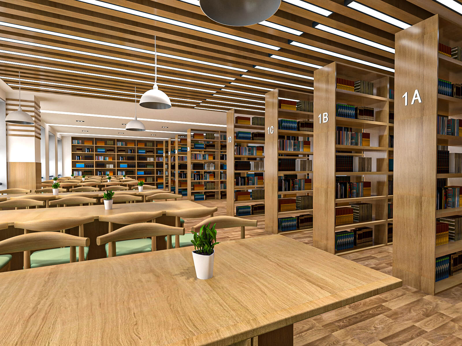 Library Bookstore Reading Room - 3D Model by zjls9933