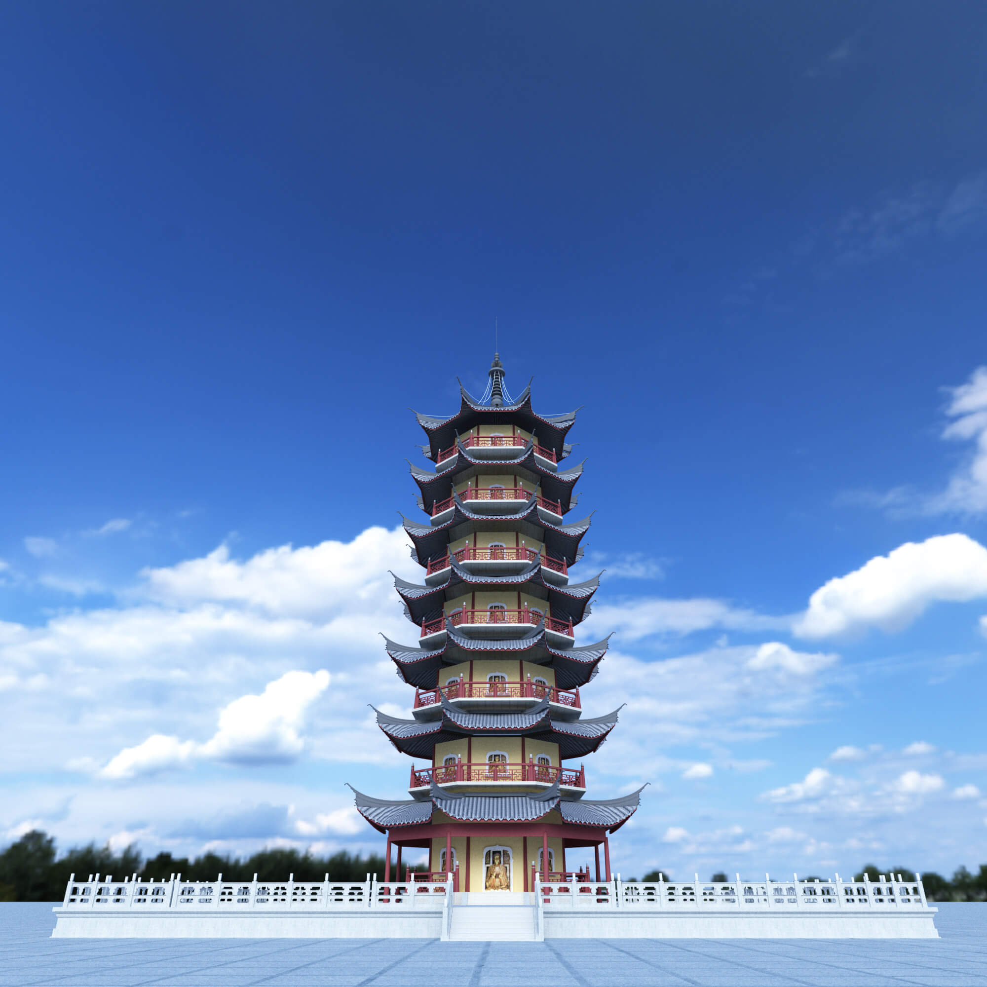 Tower Building - 3D Model by zjls9933