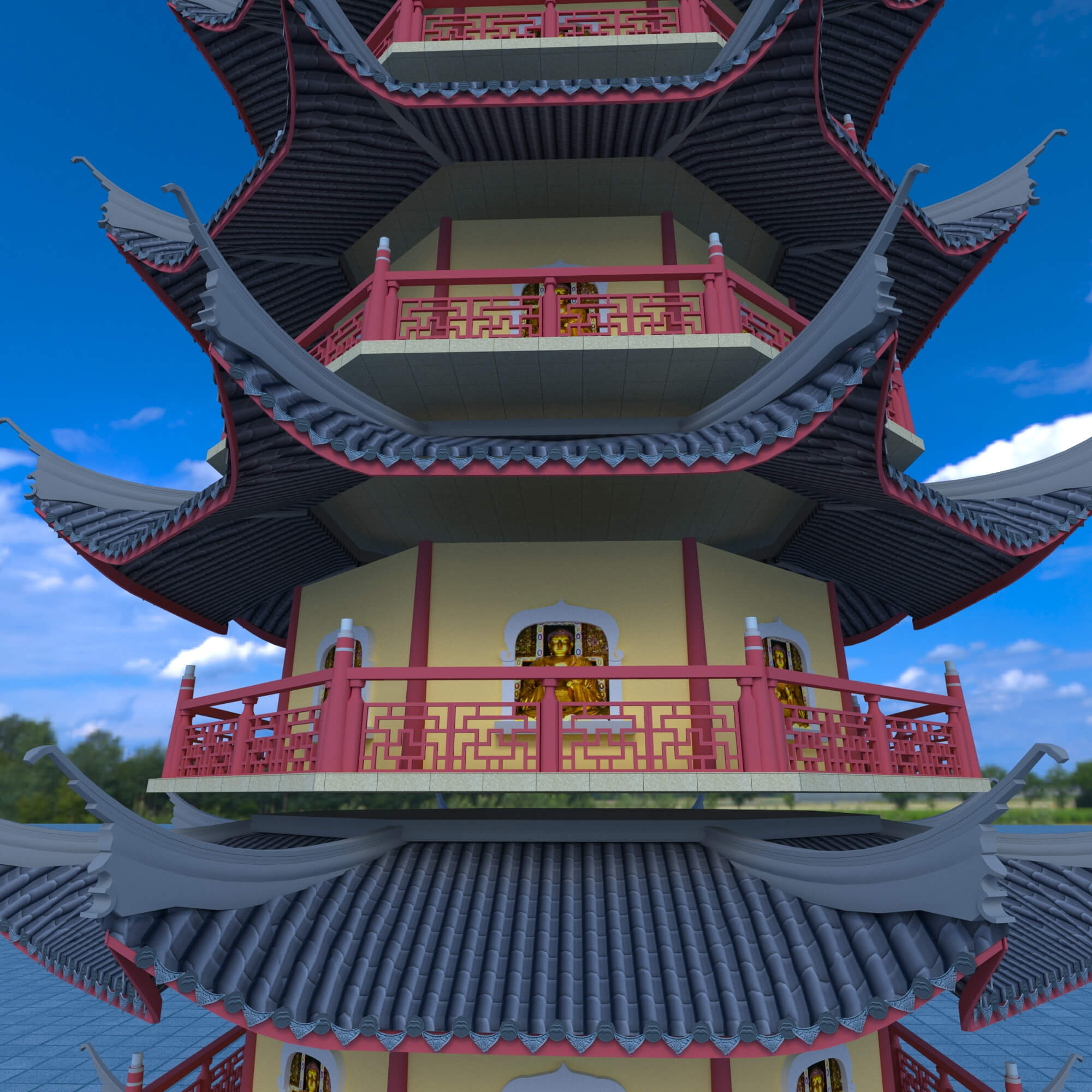 Tower Building - 3D Model by zjls9933