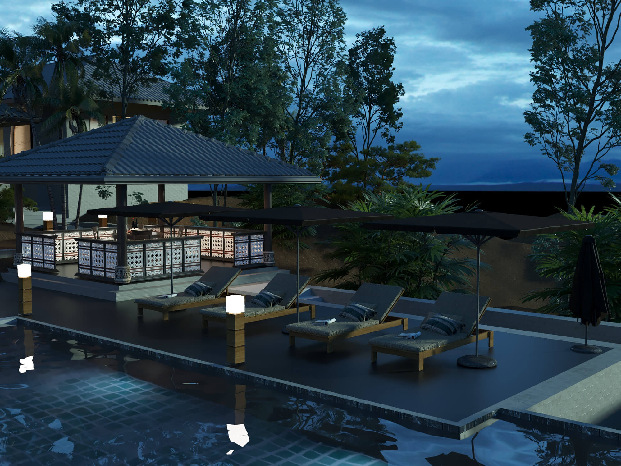 Villa Resort - 3D Model by zjls9933