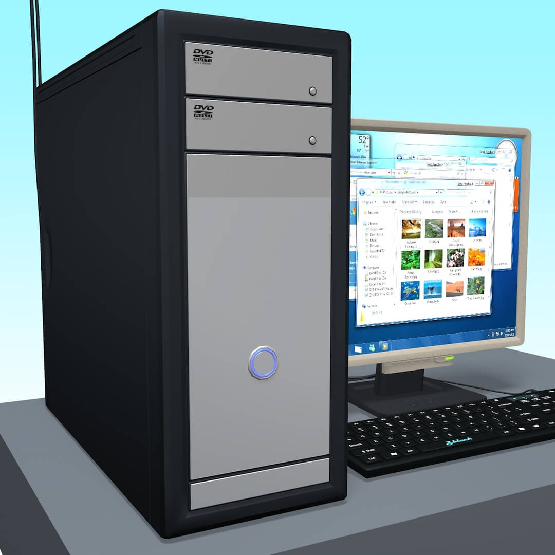 Computer - 3D Model by Zombieblack