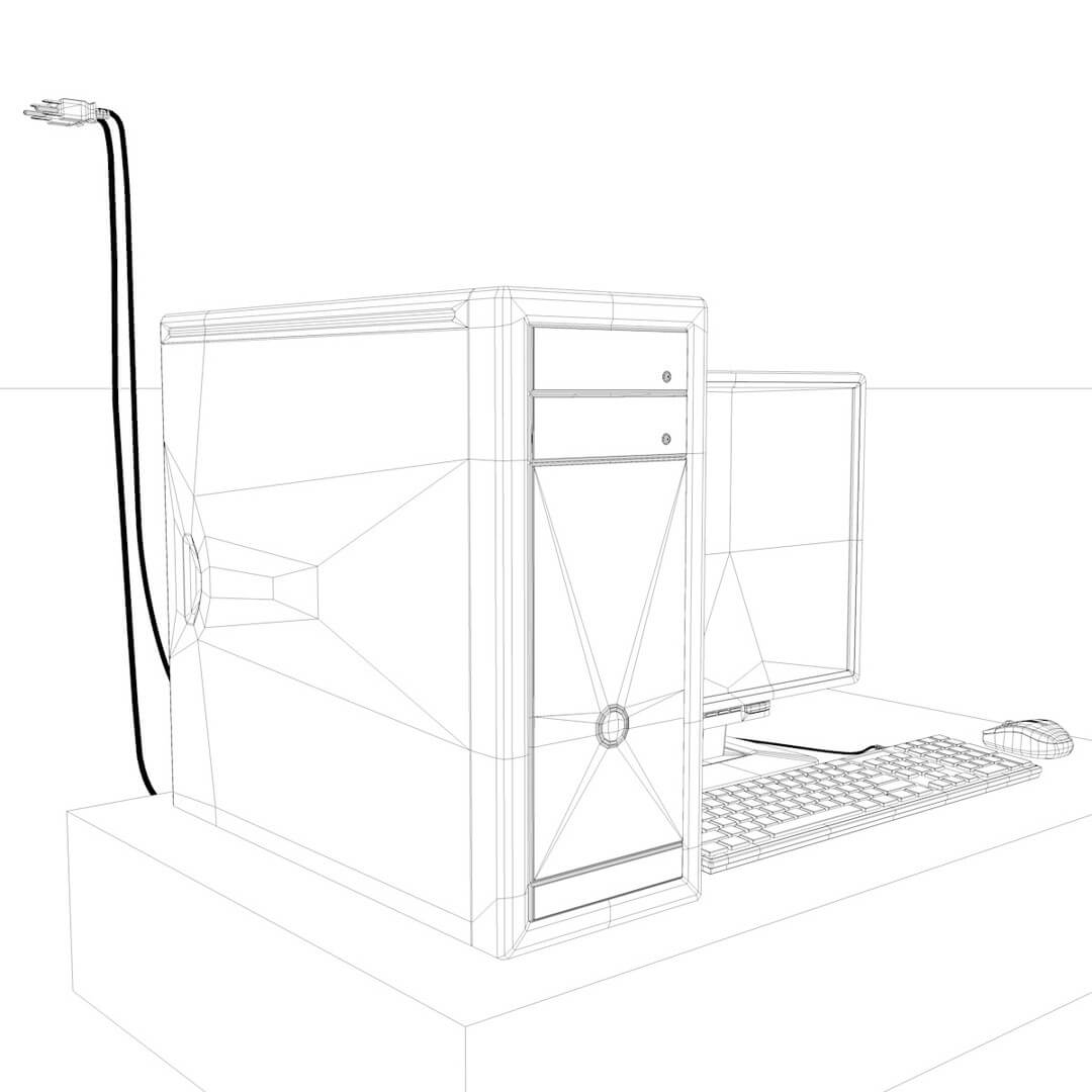 Computer - 3D Model by Zombieblack