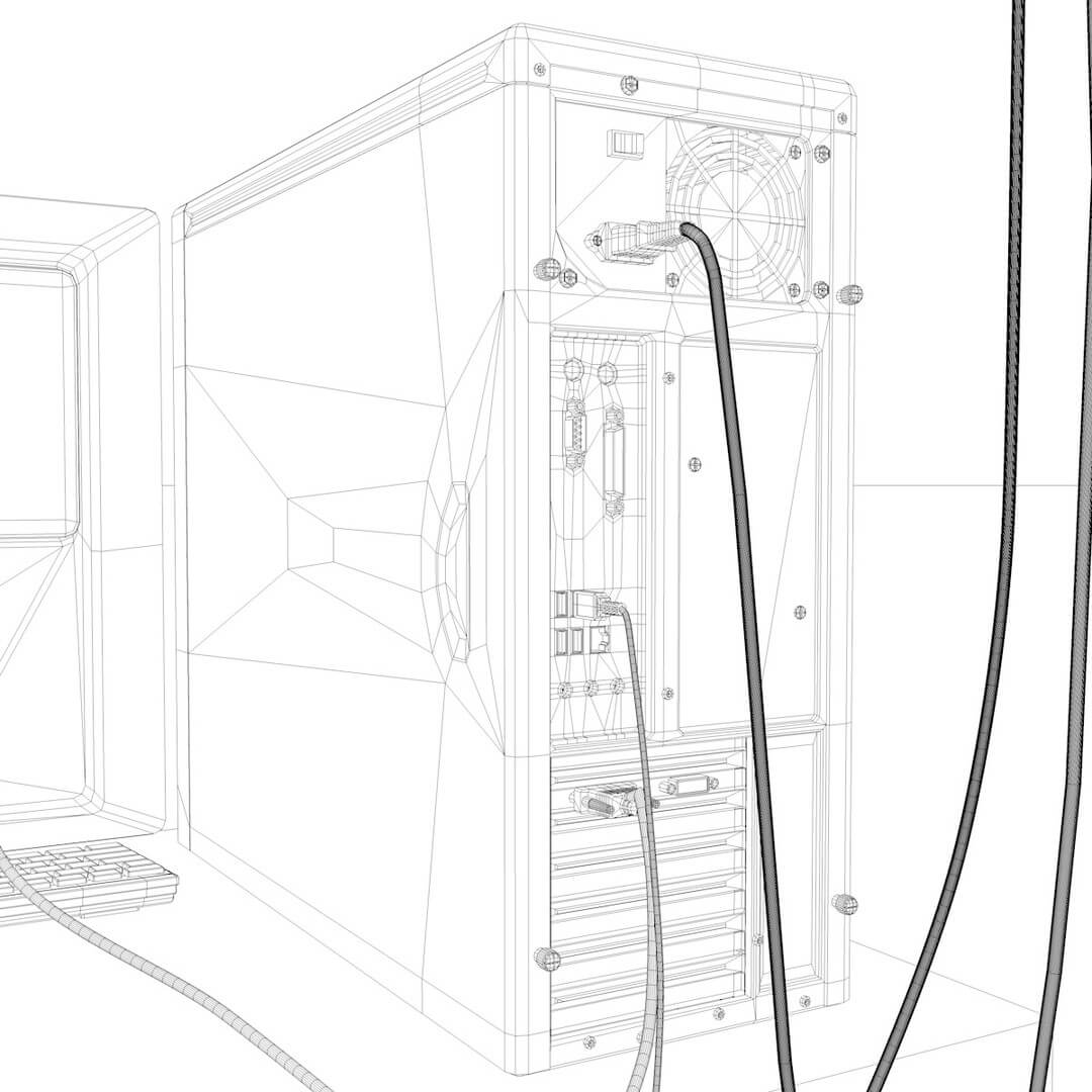 Computer - 3D Model by Zombieblack