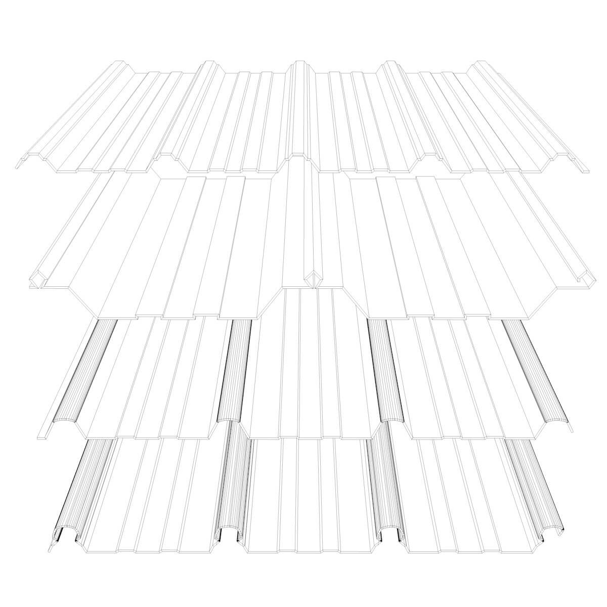 Metal Roof Sheet - 3D Model by Zombieblack