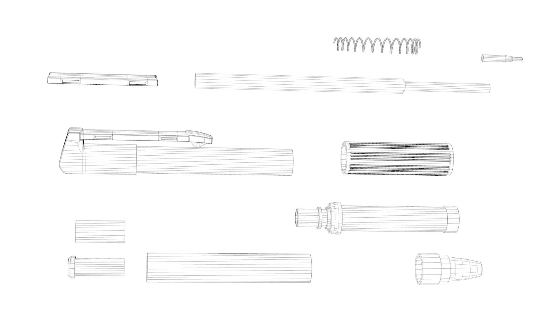 Pen Collection 1 - 3D Model by Zombieblack