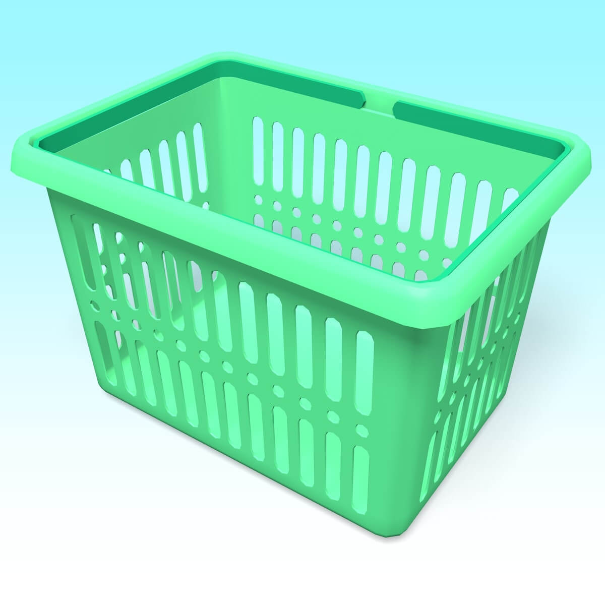 Plastic Basket - 3D Model by Zombieblack