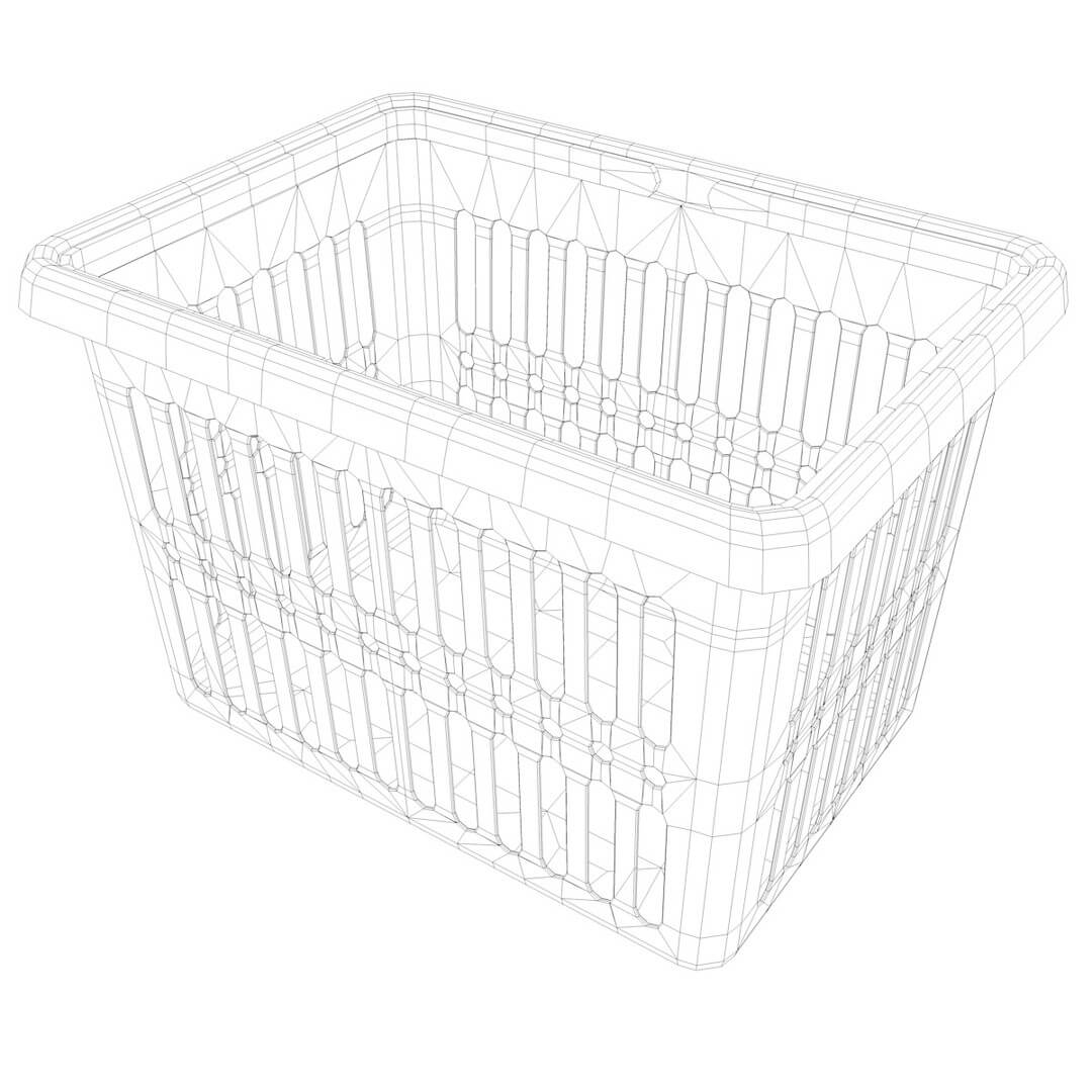 Plastic Basket - 3D Model by Zombieblack