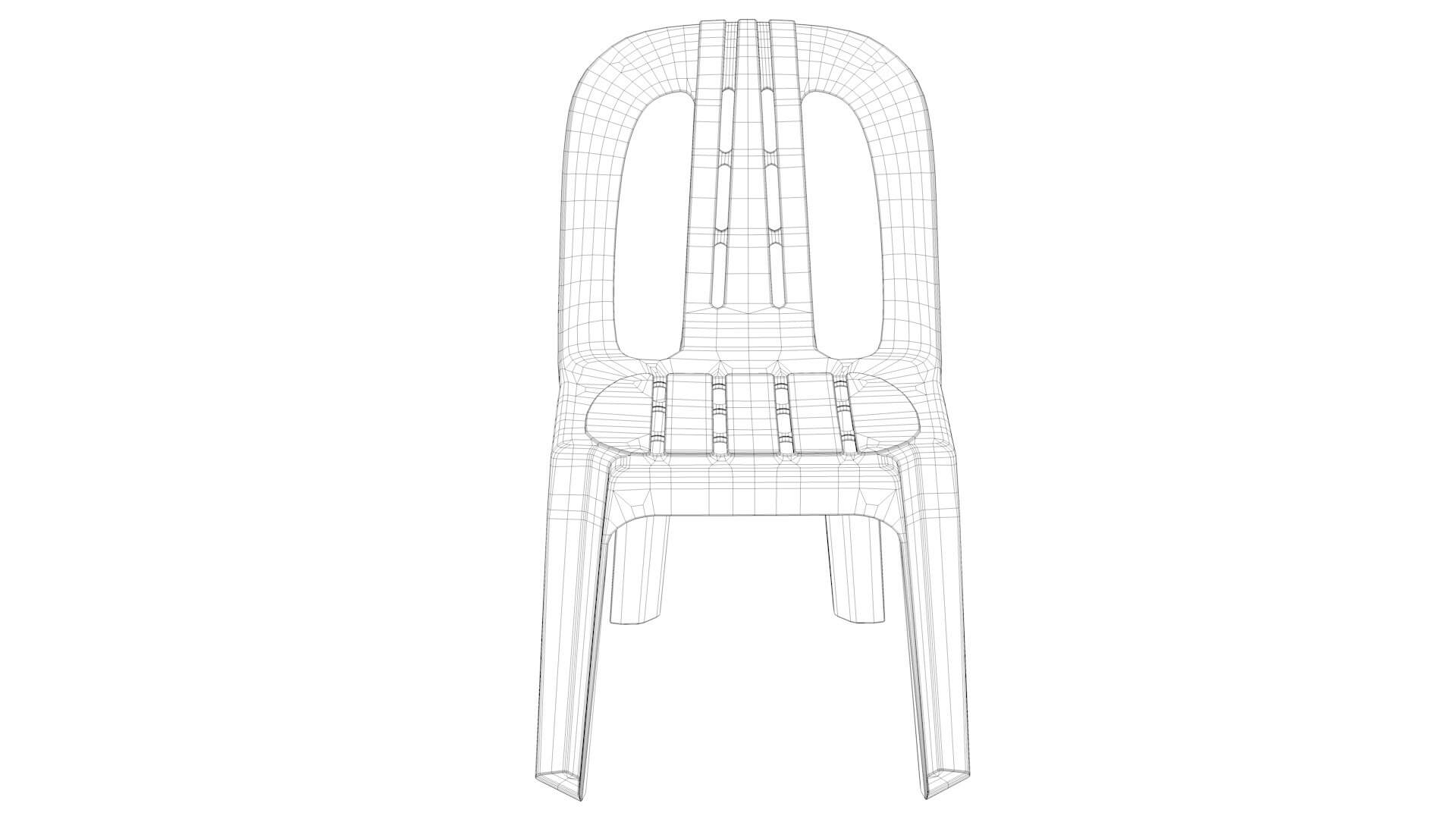 Plastic Chair 2 - 3D Model by Zombieblack