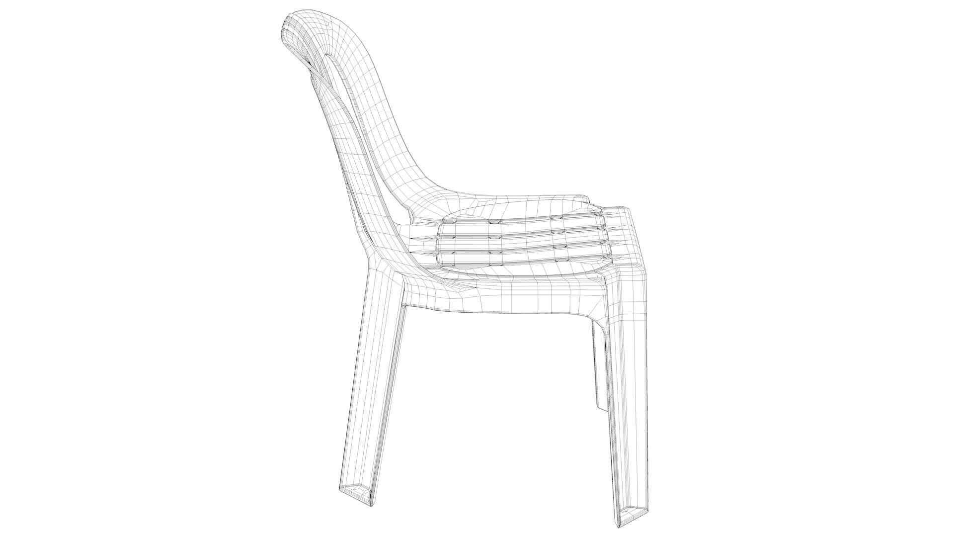 Plastic Chair 2 - 3D Model by Zombieblack