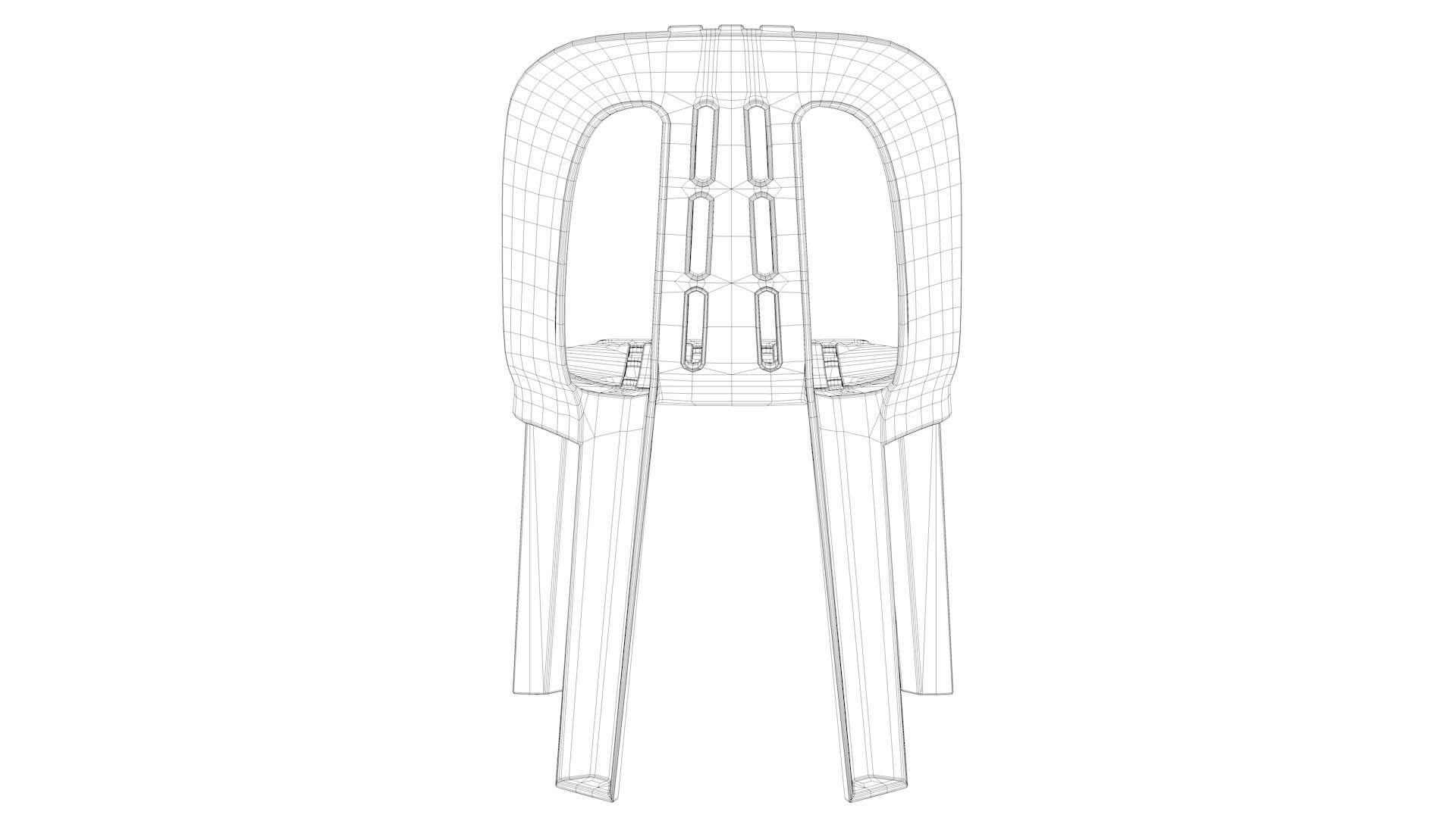 Plastic Chair 2 - 3D Model by Zombieblack