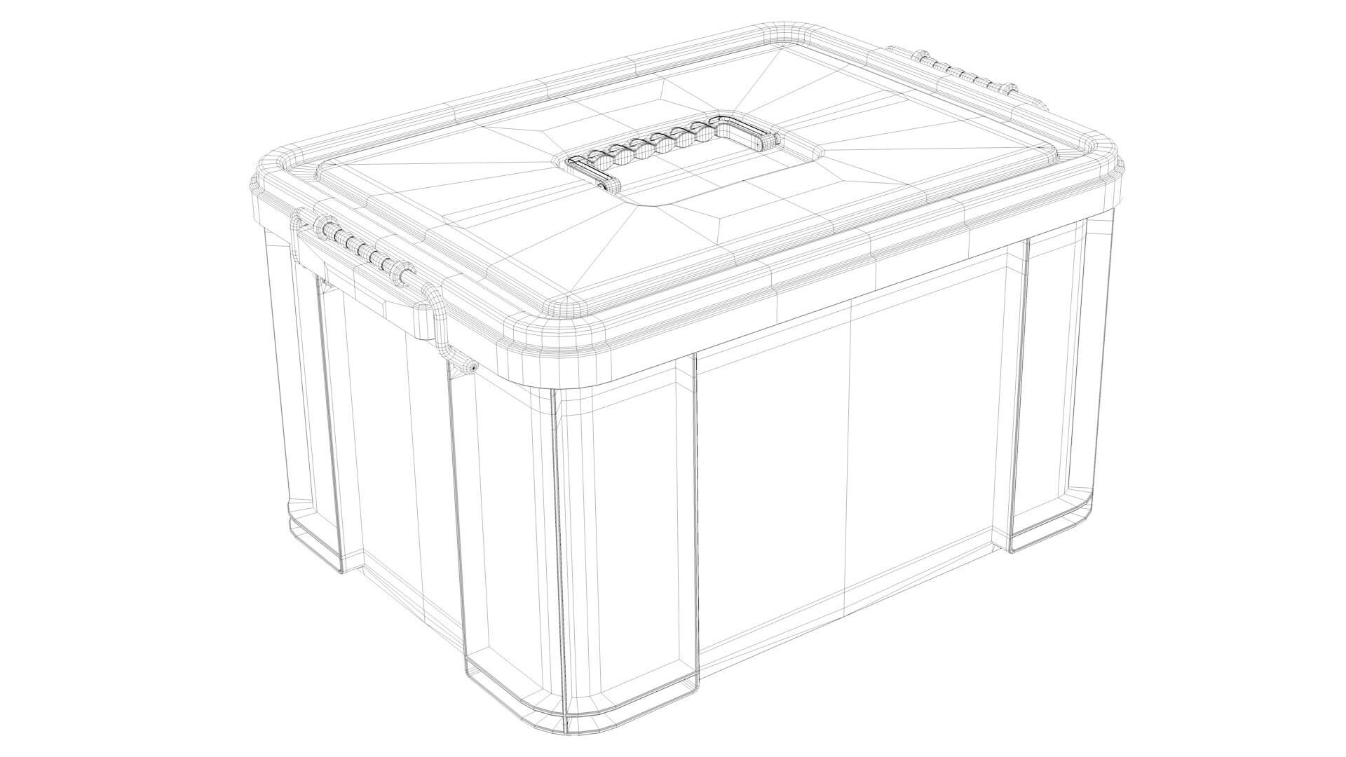 Plastic Storage Box - 3D Model by Zombieblack