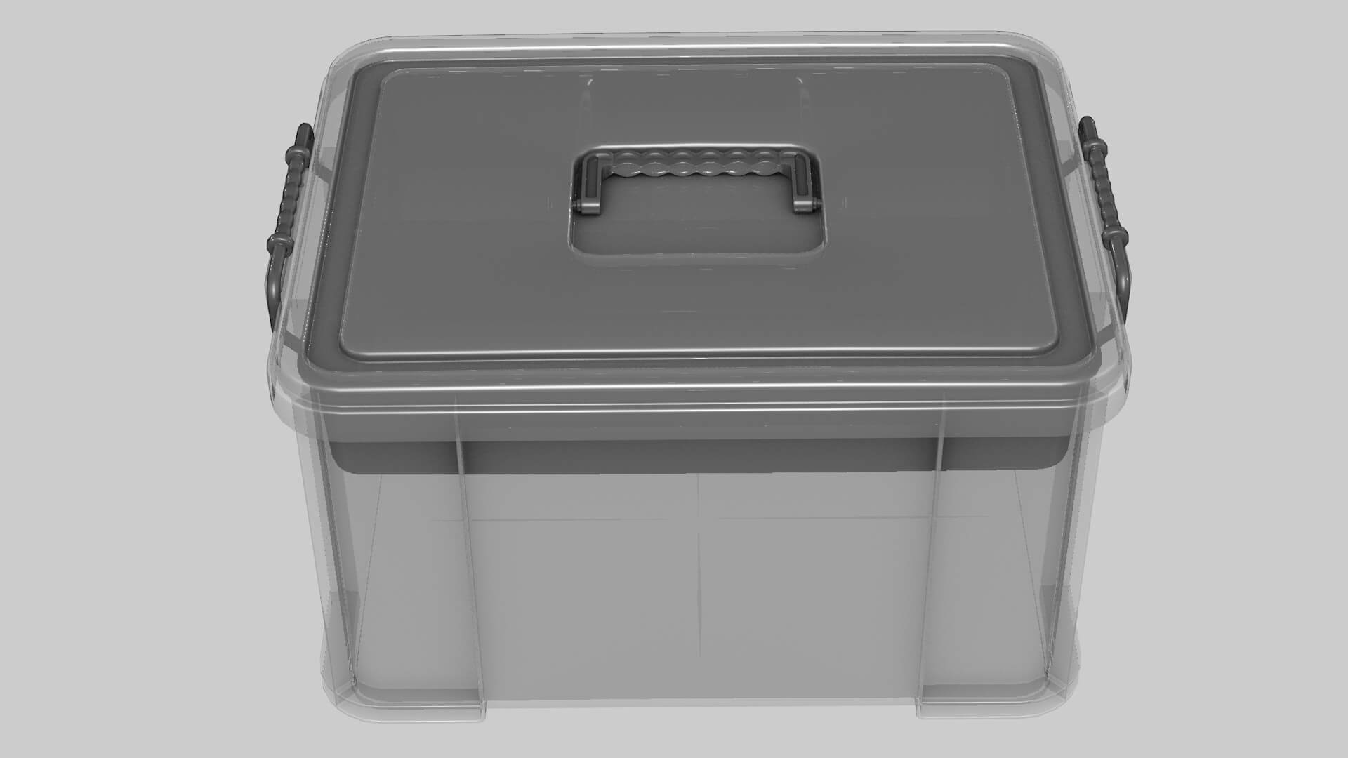 Plastic Storage Box - 3D Model by Zombieblack