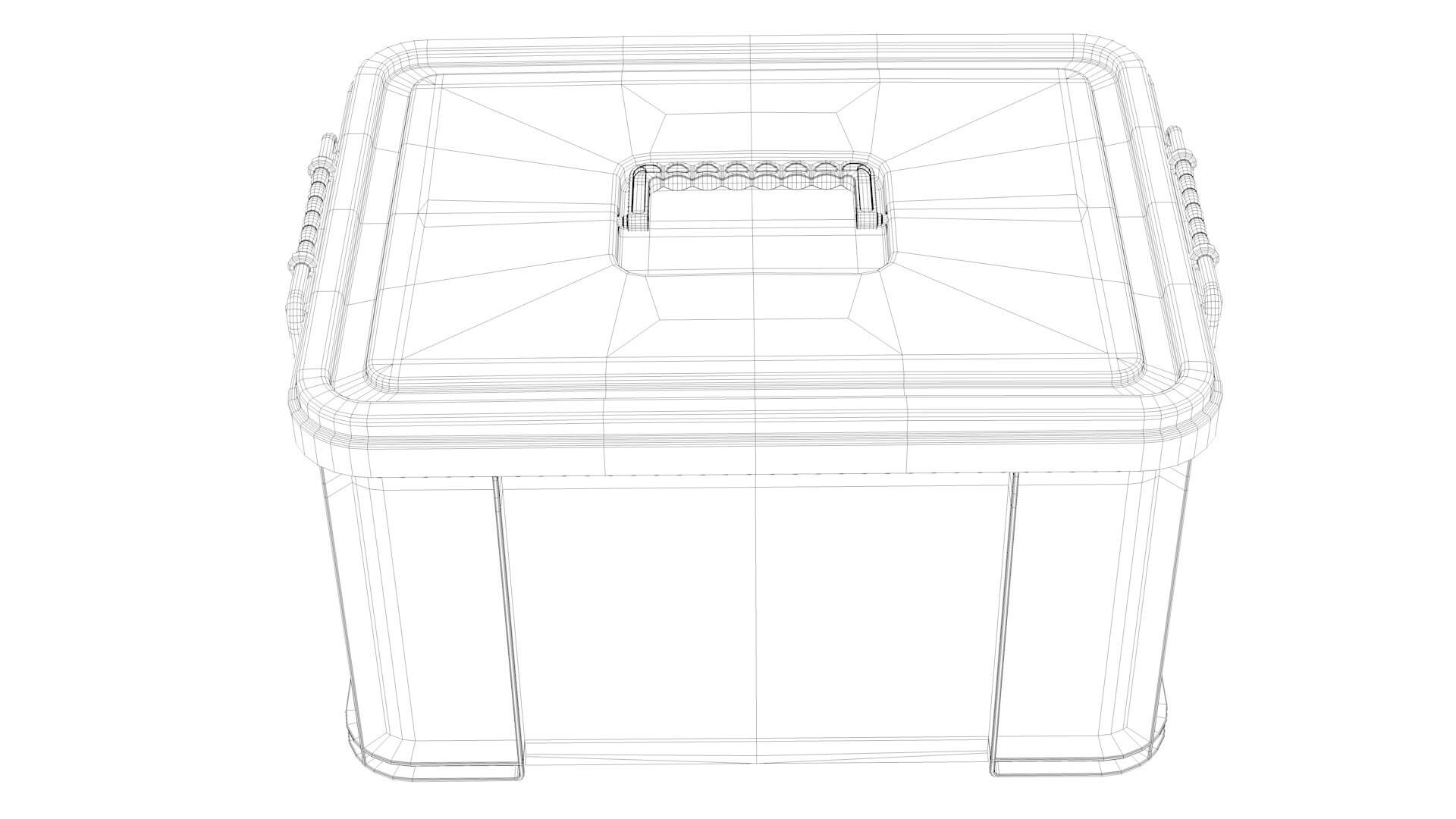 Plastic Storage Box - 3D Model by Zombieblack