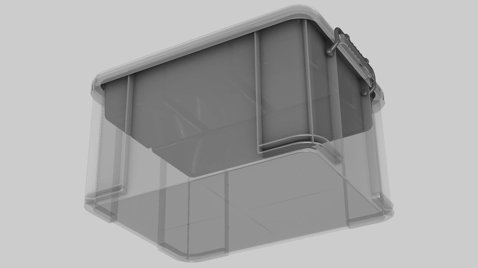 Plastic Storage Box - 3D Model by Zombieblack