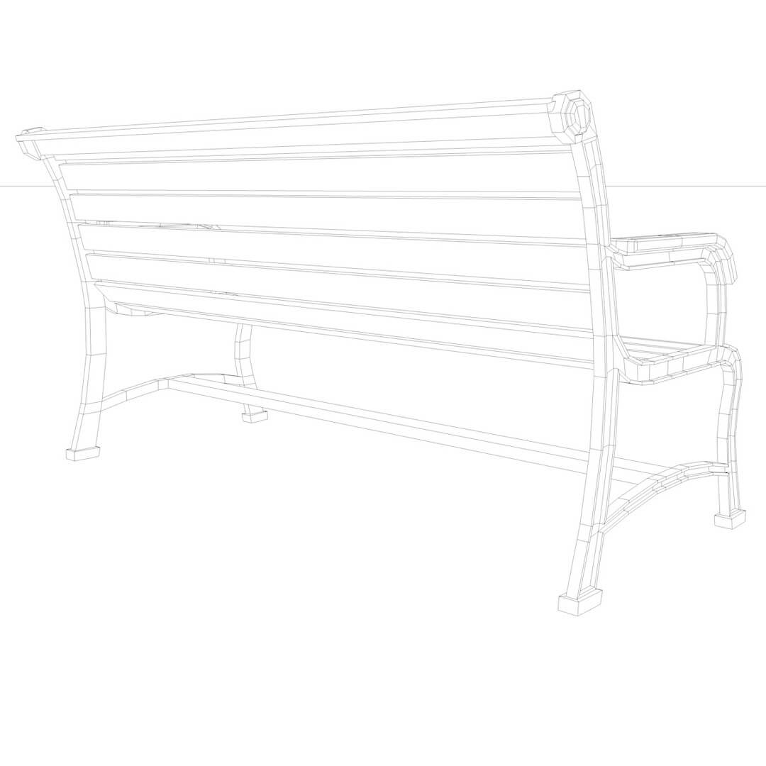 Public Chair - 3D Model by Zombieblack