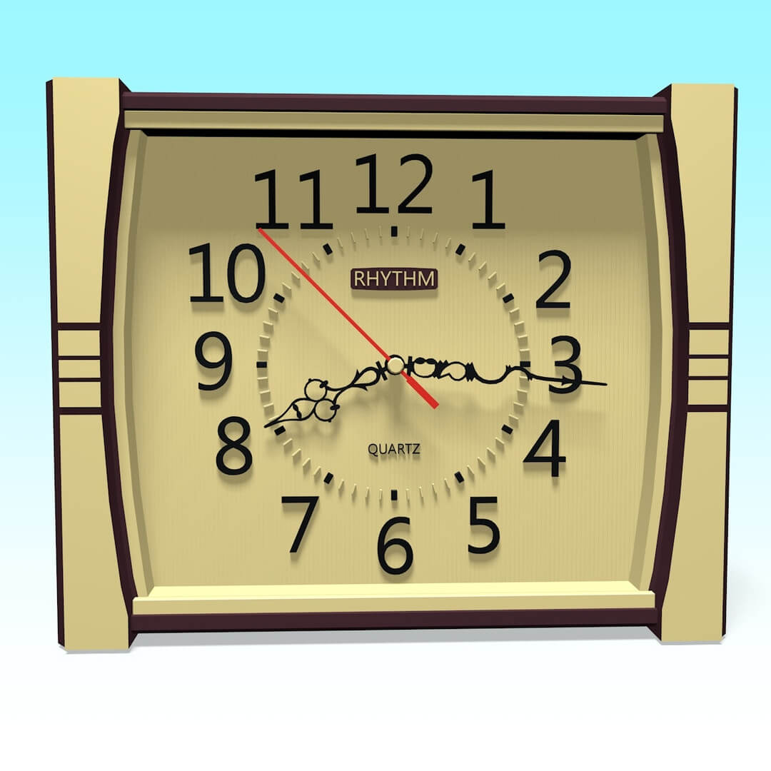 Wall Clock 1 - 3D Model by Zombieblack