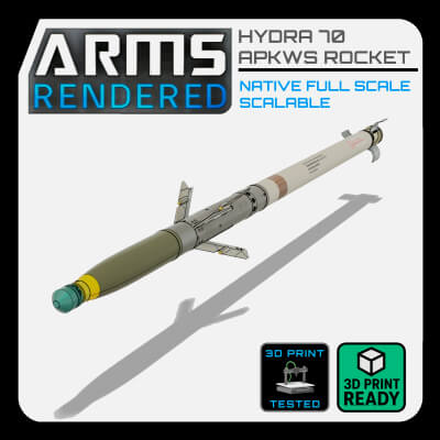 Hydra 70 - APKWS Rocket - 3D Print Ready Assembly by ZombieSNIPER