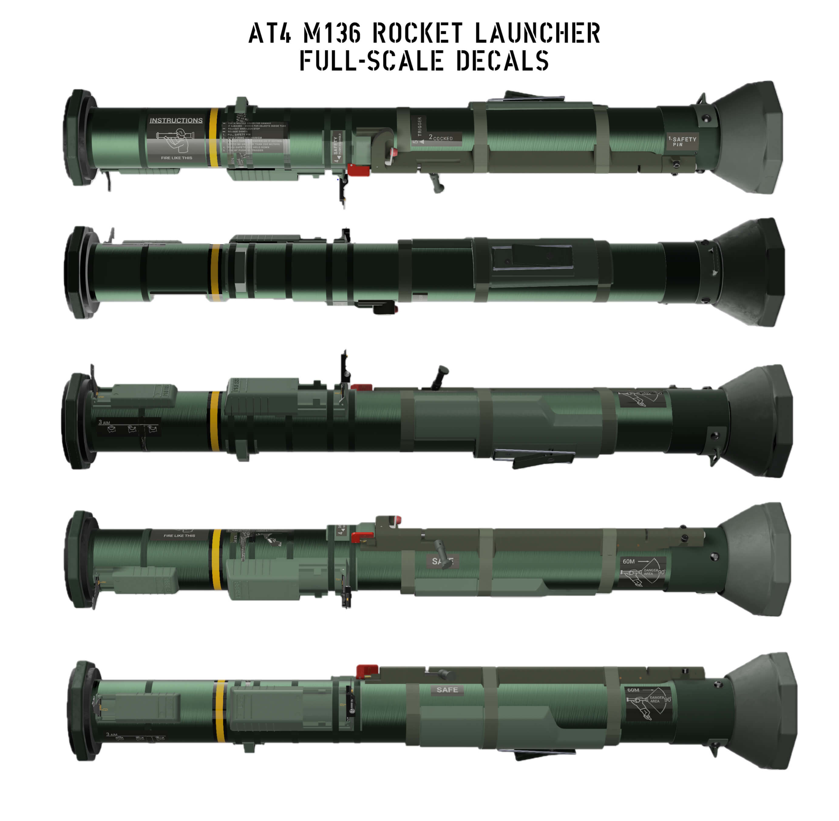 M136 AT-4 Rocket Launcher - Highly Detailed/Accurate 3D Model by ...