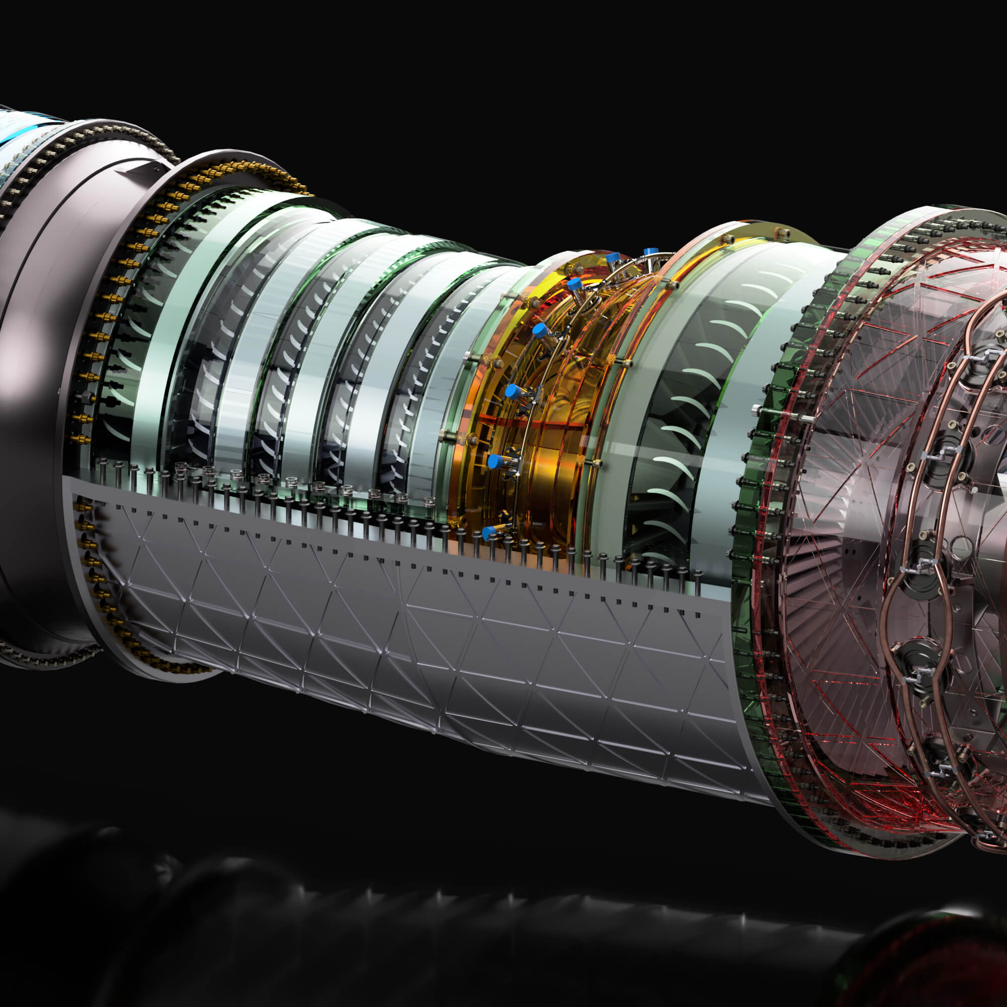 Pratt & Whitney F119/F135 Turbine Jet Engine - Electric 3D Model by ...