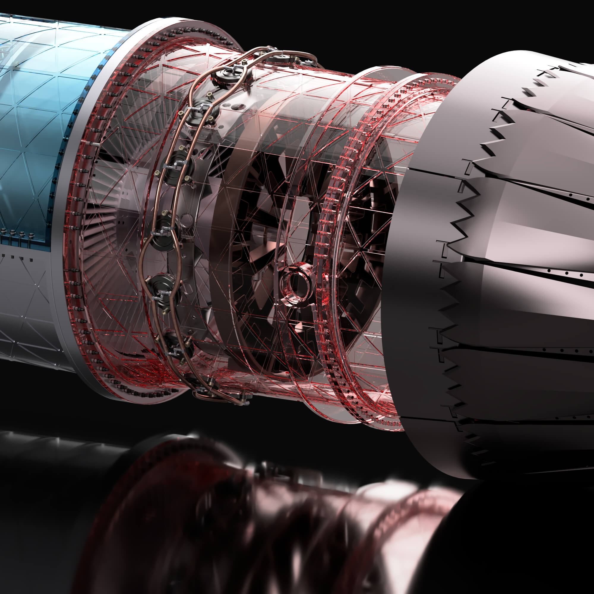 Pratt & Whitney F119/F135 Turbine Jet Engine - Electric 3D Model by ...