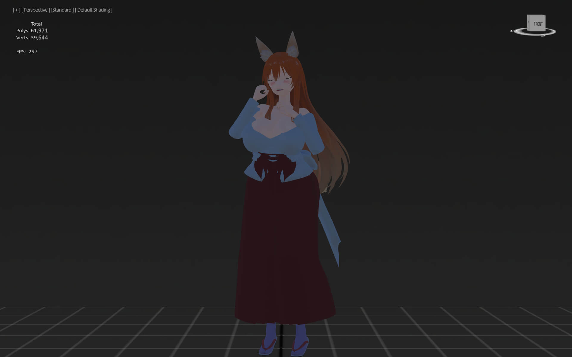 3dsMax Biped Model Kitsunekuzuha by ZoocrosLab