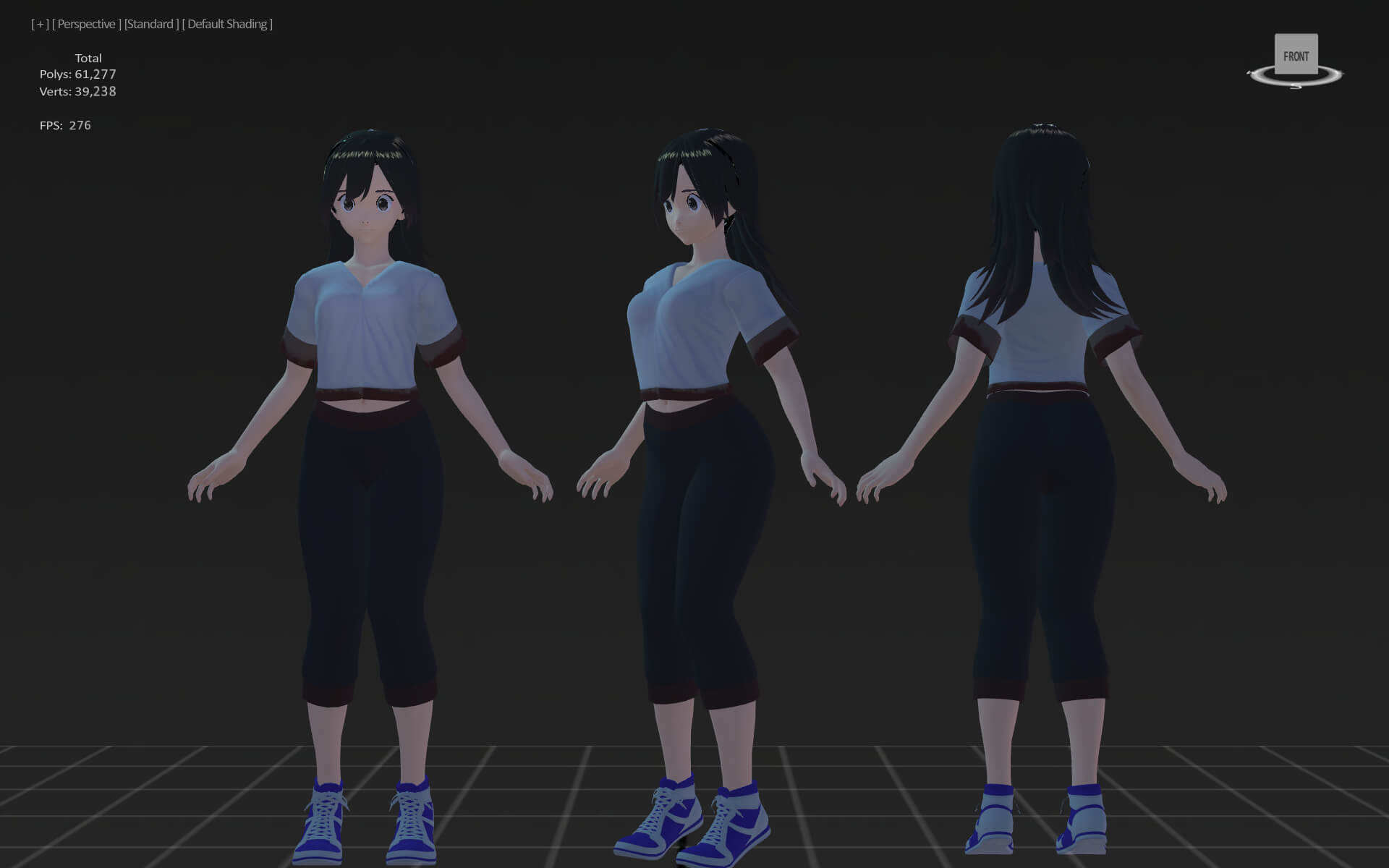 3dsMax Biped Model Miyu by ZoocrosLab