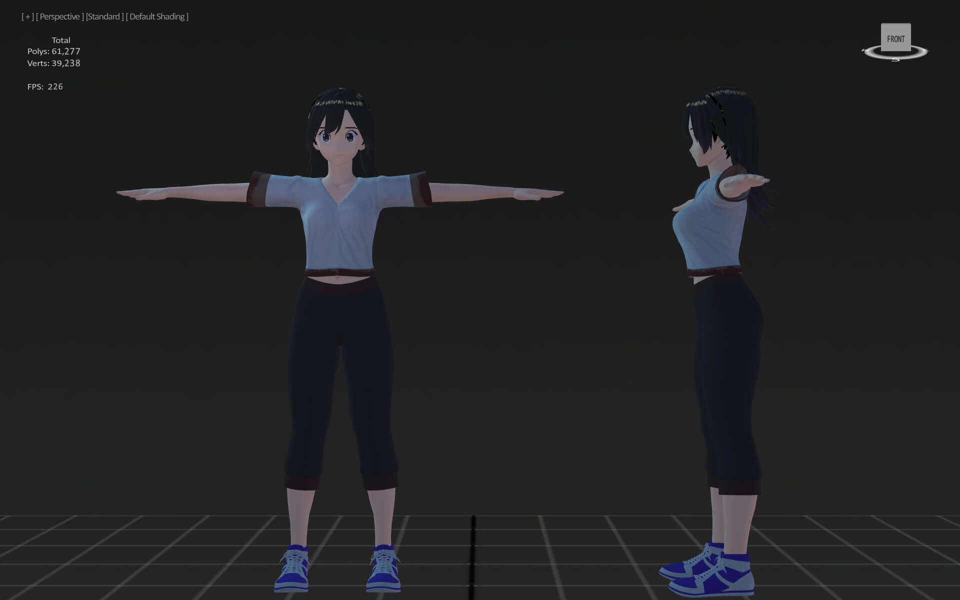 3dsMax Biped Model Miyu by ZoocrosLab
