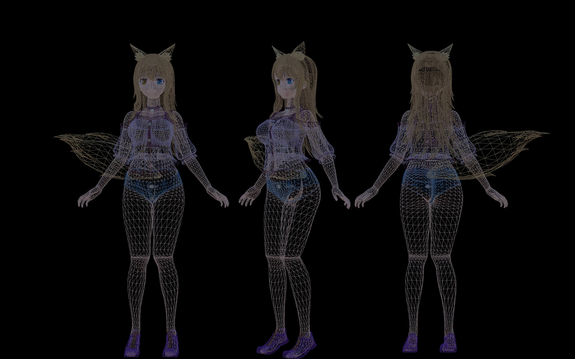 3dsMax Biped Model Nekopara by ZoocrosLab