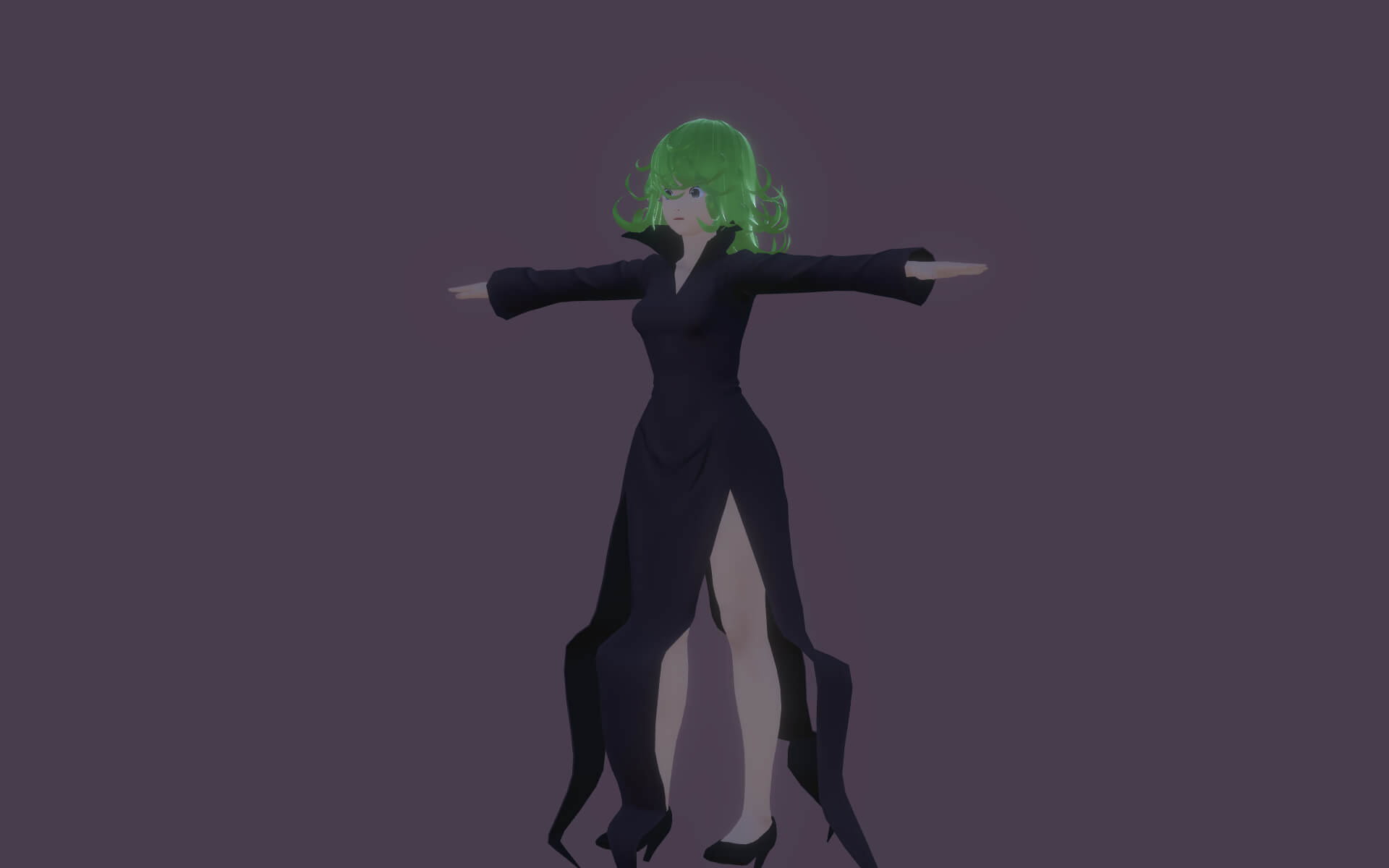 3dsMax Biped Model One-Punch Man Tatsumaki Cosplay by ZoocrosLab