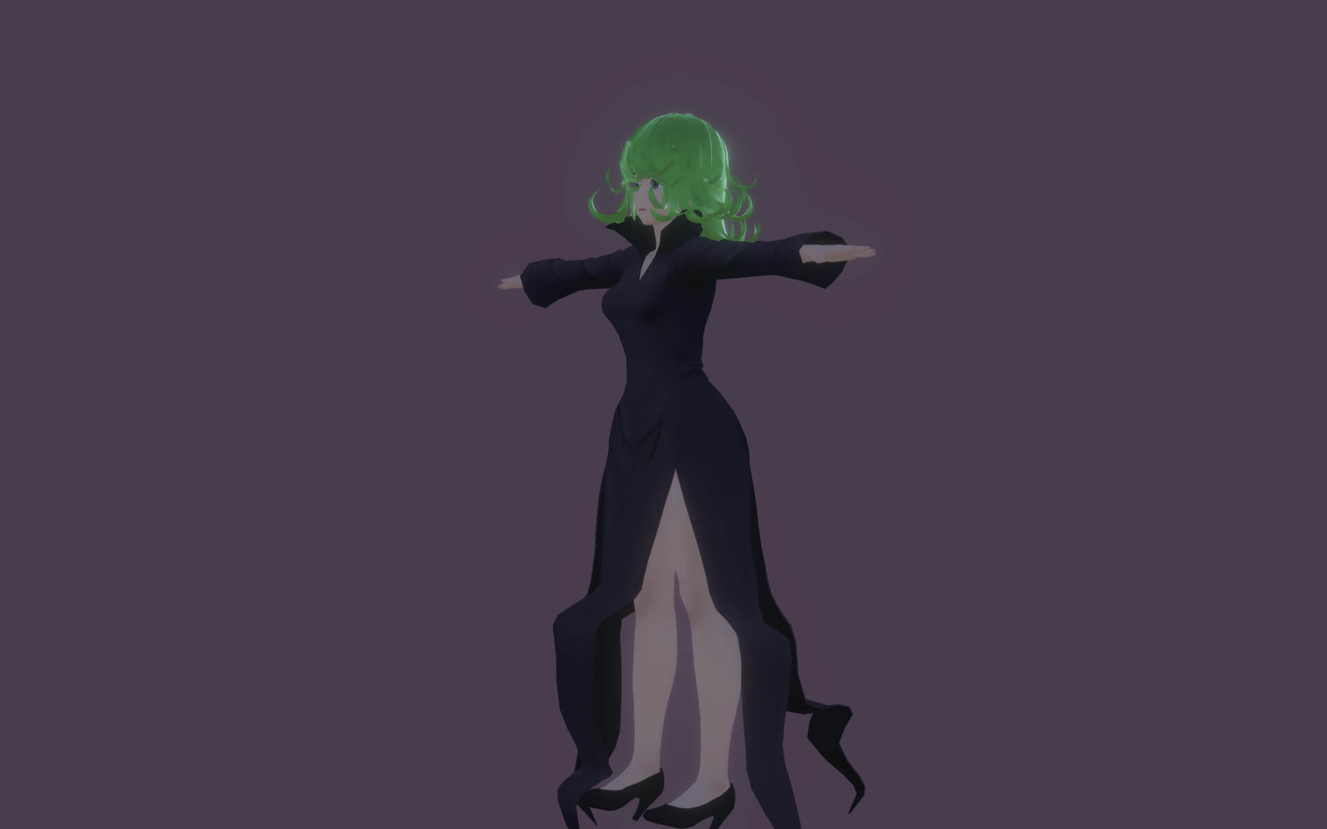 3dsMax Biped Model One-Punch Man Tatsumaki Cosplay by ZoocrosLab