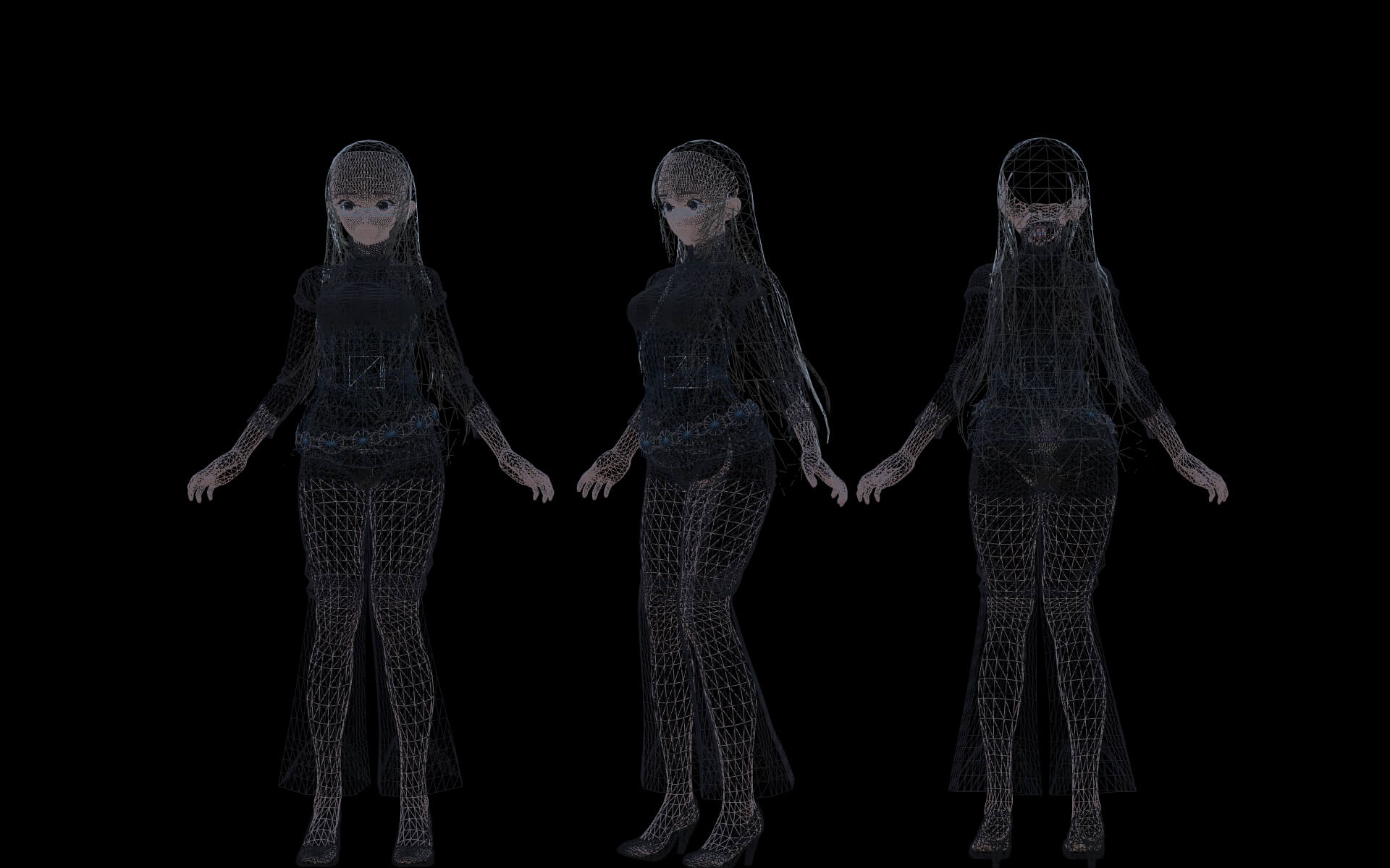 3dsMax Biped Model PS3 Gmae Kathrine Cosplay by ZoocrosLab