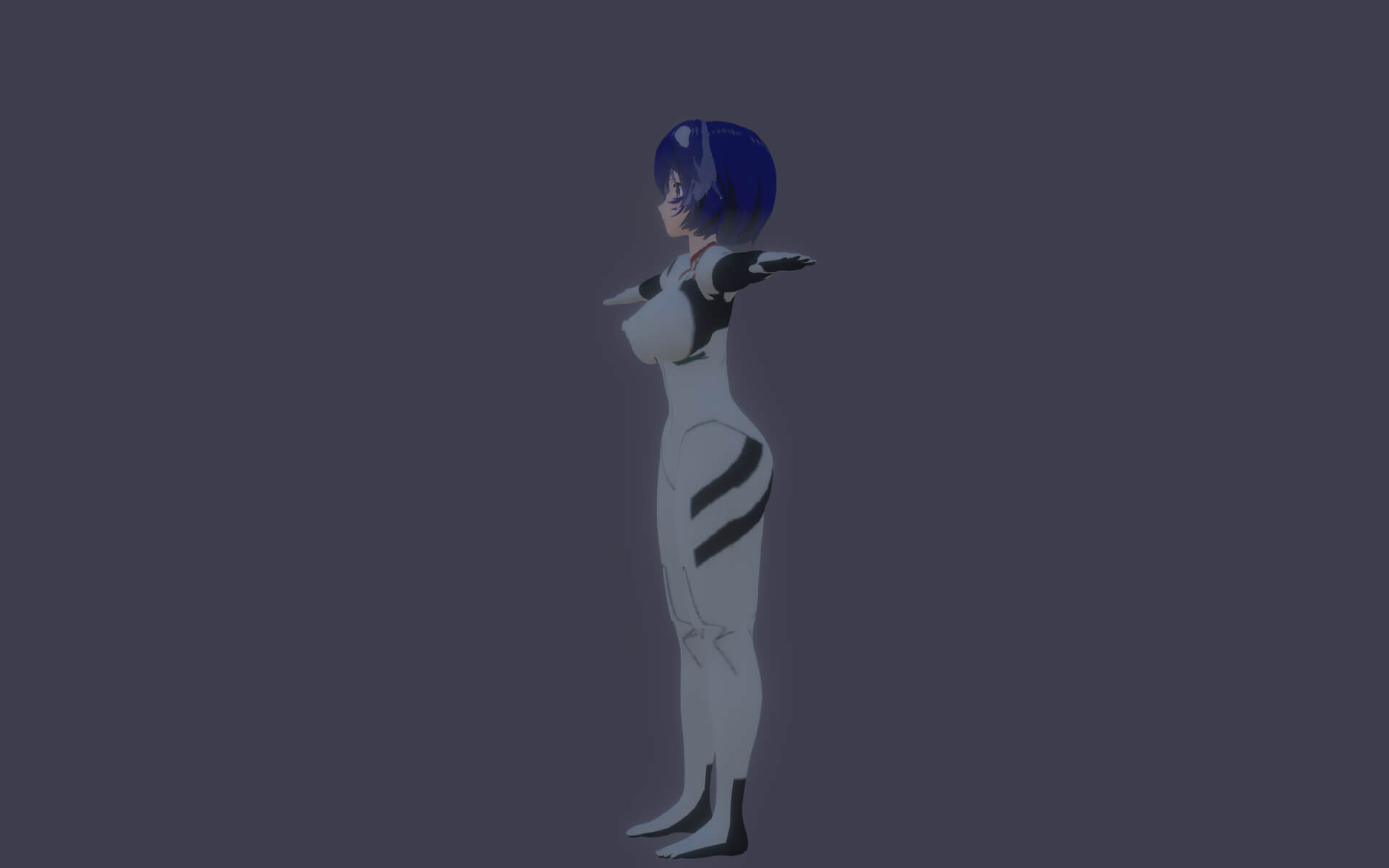 3dsMax Biped Model Rei Ayanami by ZoocrosLab