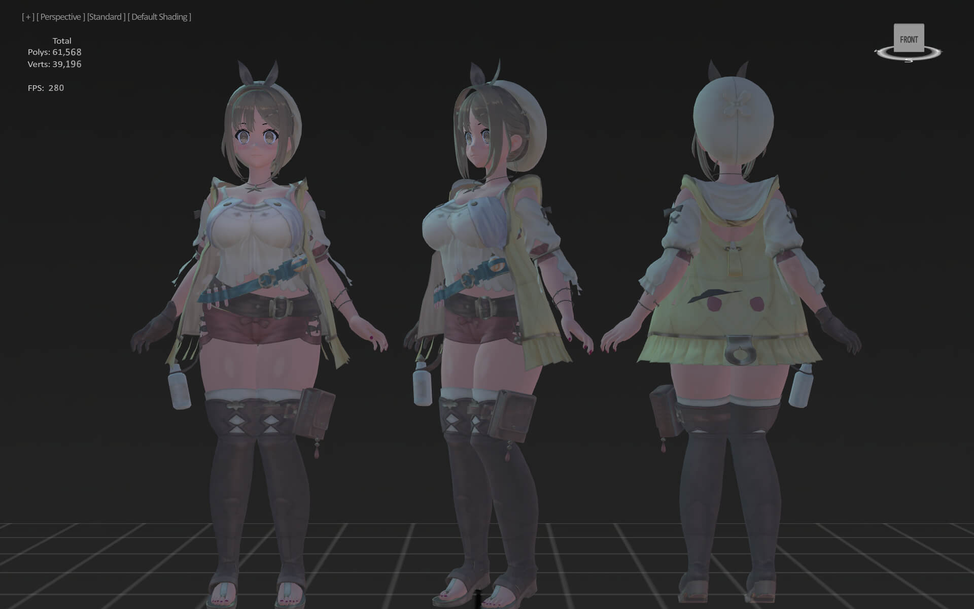 3dsMax Biped Model Stoutreisalin by ZoocrosLab